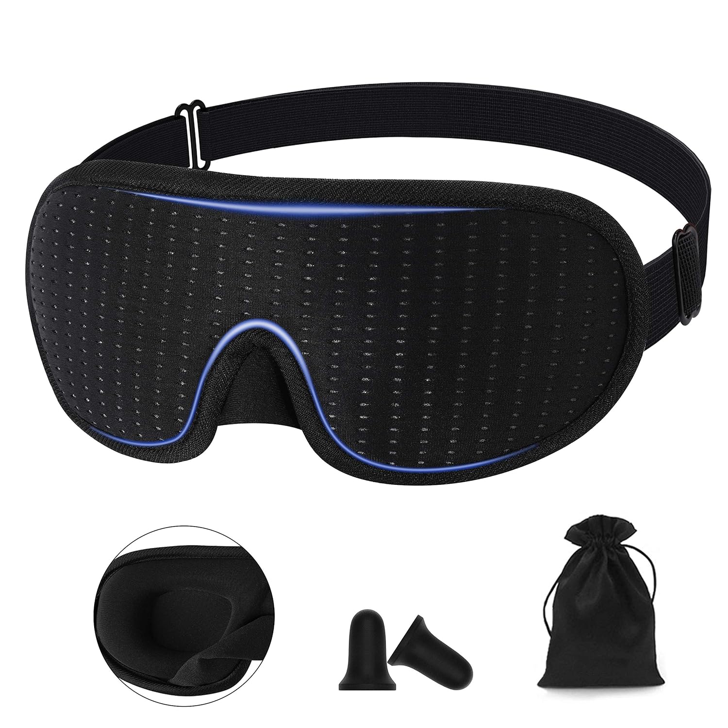 Buy Sleep Eye Mask, Easplus 3D Contoured Light Blocking Sleeping Mask ...