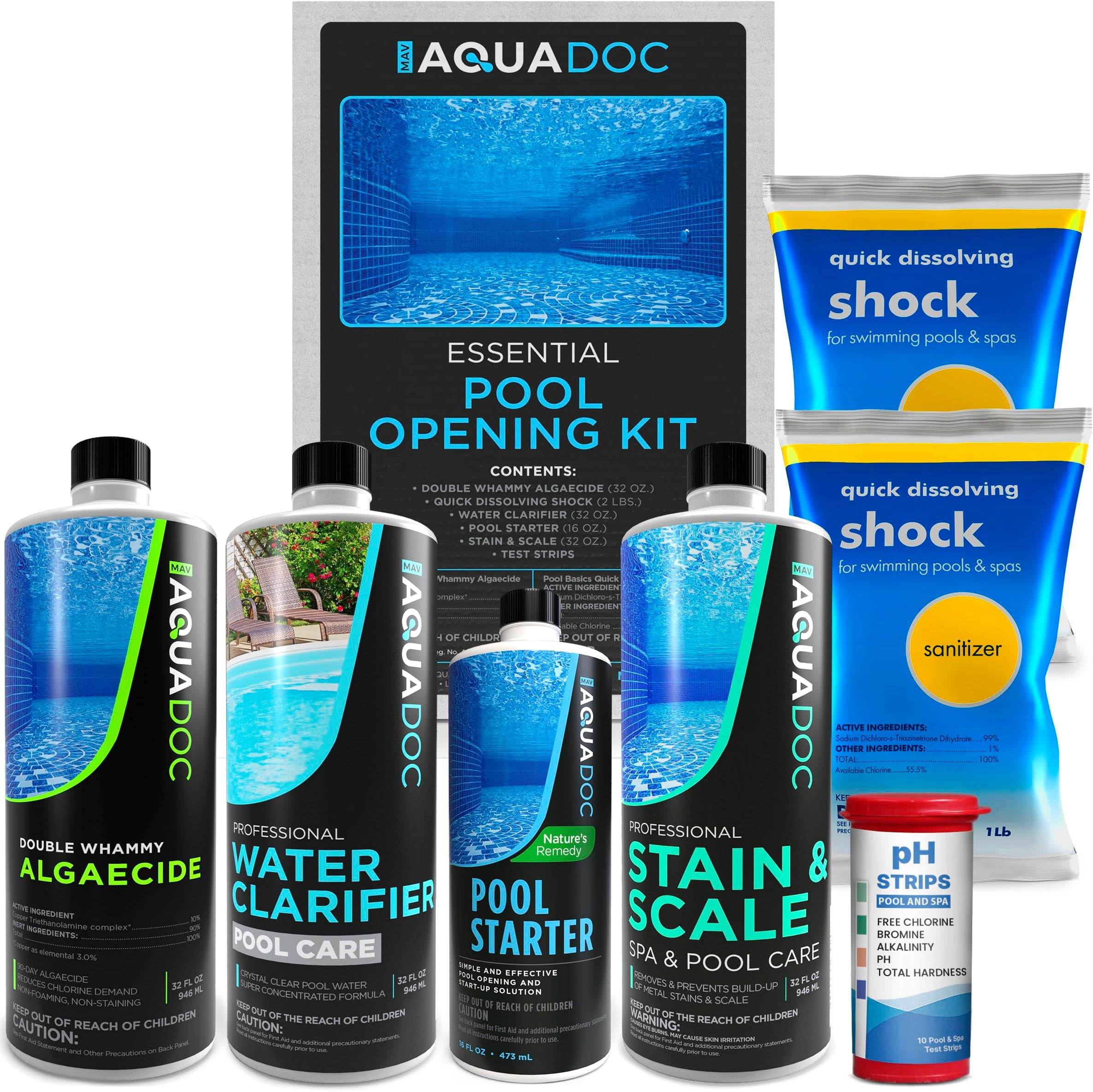 Amazon.com : Natural Chemistry 7404 Pool Salt Water Maintenance Kit ...