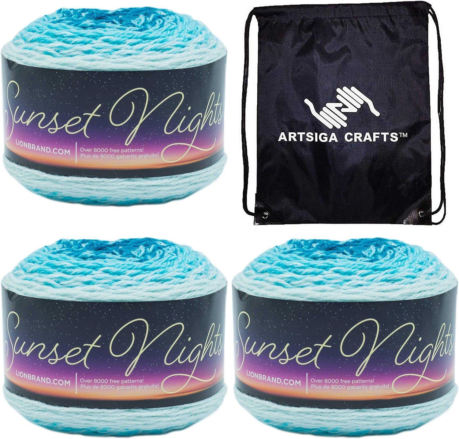 Amazon.com: Lion Brand Knitting Yarn Sunset Nights Yarn Dolomites 507 ...