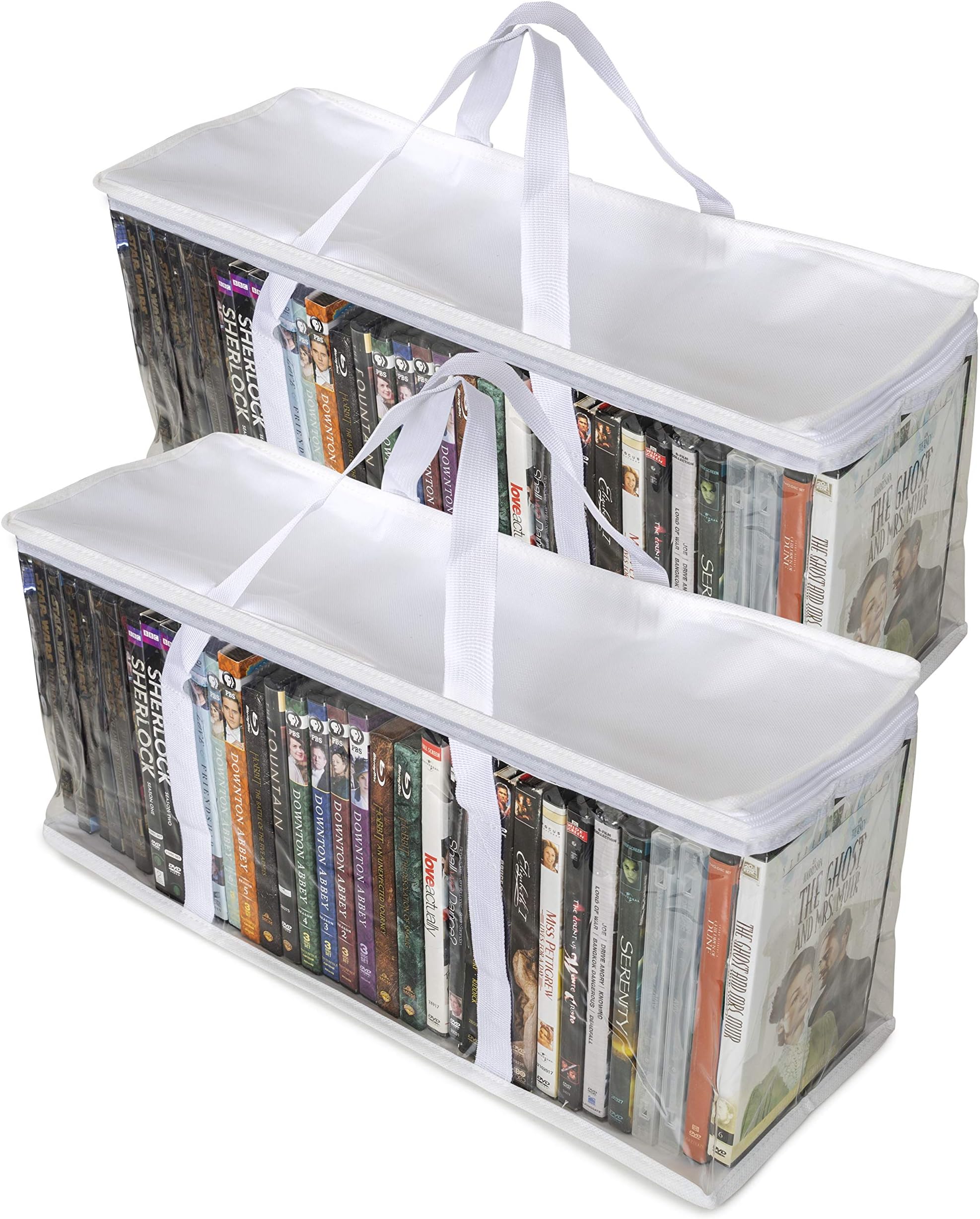 Amazon.com: Stock Your Home DVD Storage Bags (Set of 2) Media Organizer ...