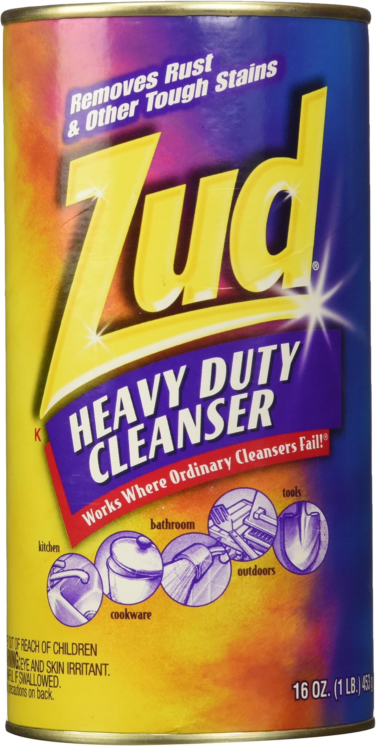 Amazon.com: Zud Multi Purpose Heavy Duty Stain Cleanser Powder 16oz ...