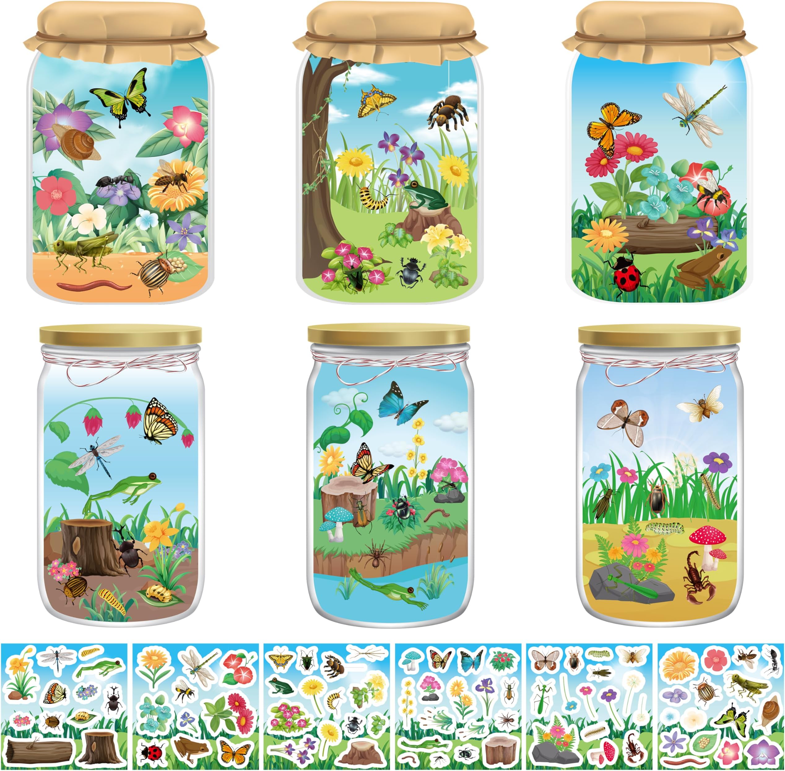 Amazon.com: 24Set Spring Craft Kits for Kids Make A Spring Bugs ...
