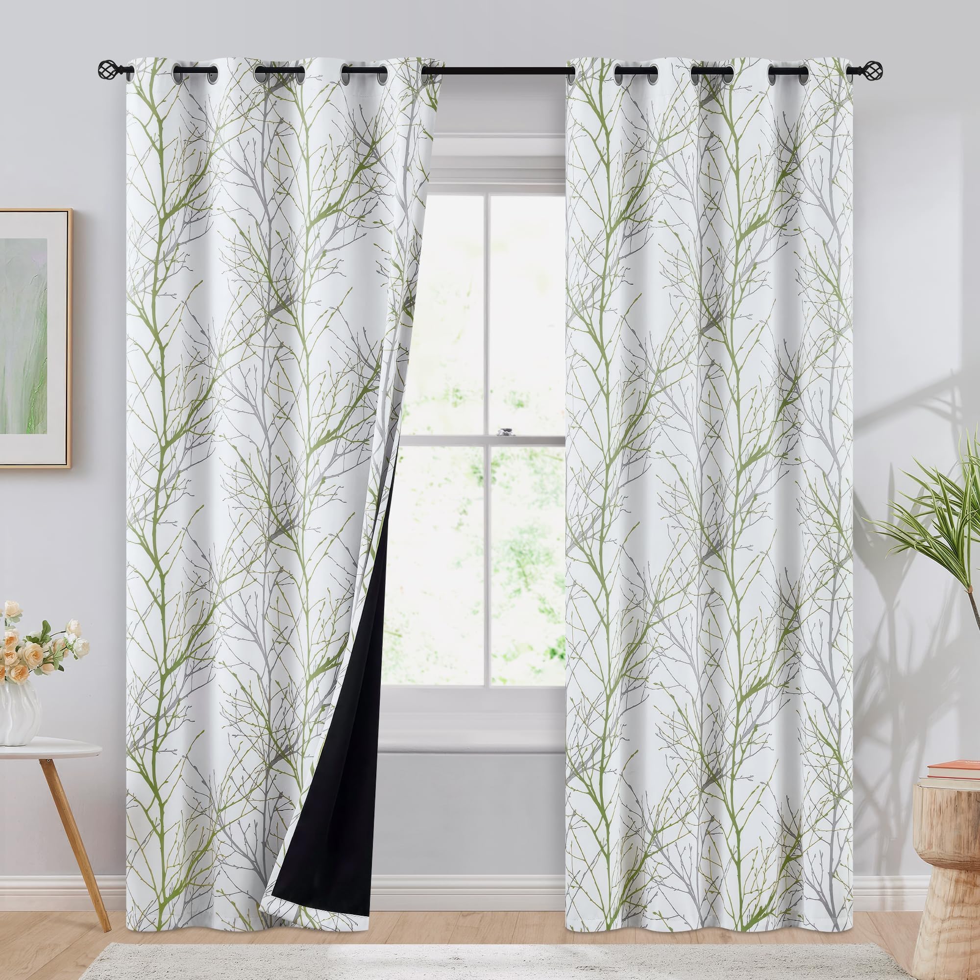Tree Print Curtains 3D Christmas Tree Pattern 1395 Curtains Drapes