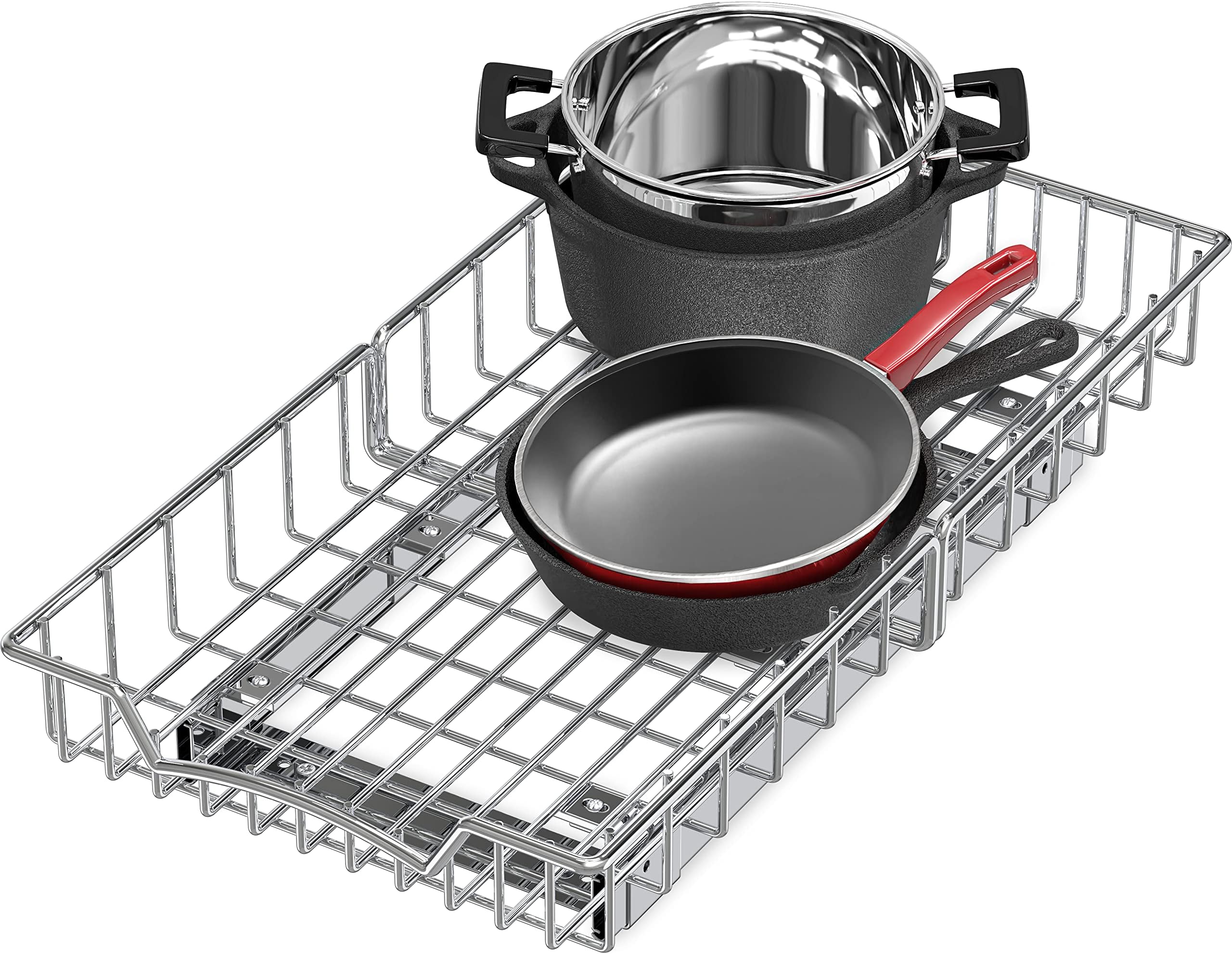 Pull out Cabinet Organizer, Expandable(11""-17"") Heavy Duty Slide out ...