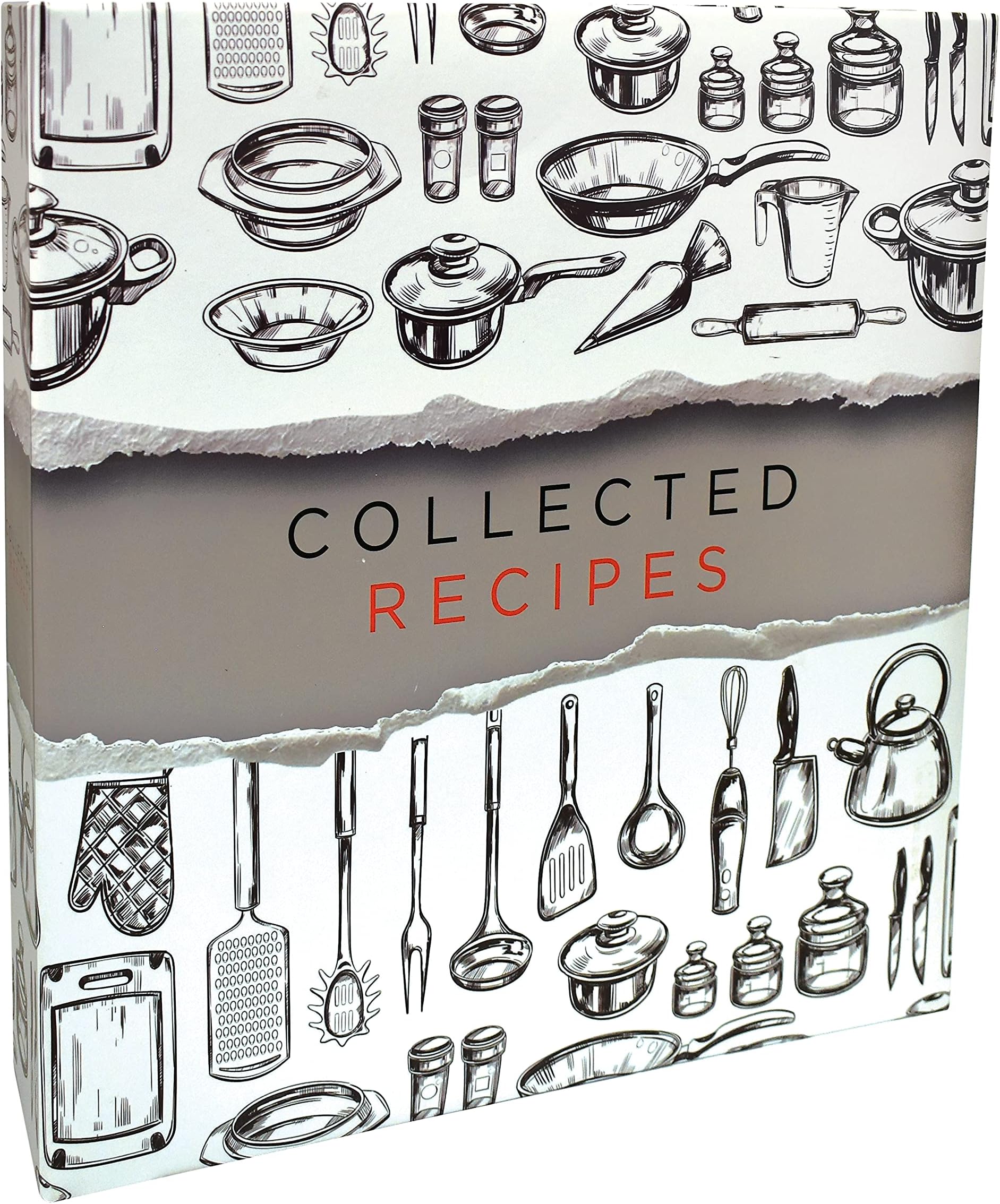 Amazon.com: 3 Ring Full Page Recipe Binder 8.5x11 in. Kit with 50 Page ...