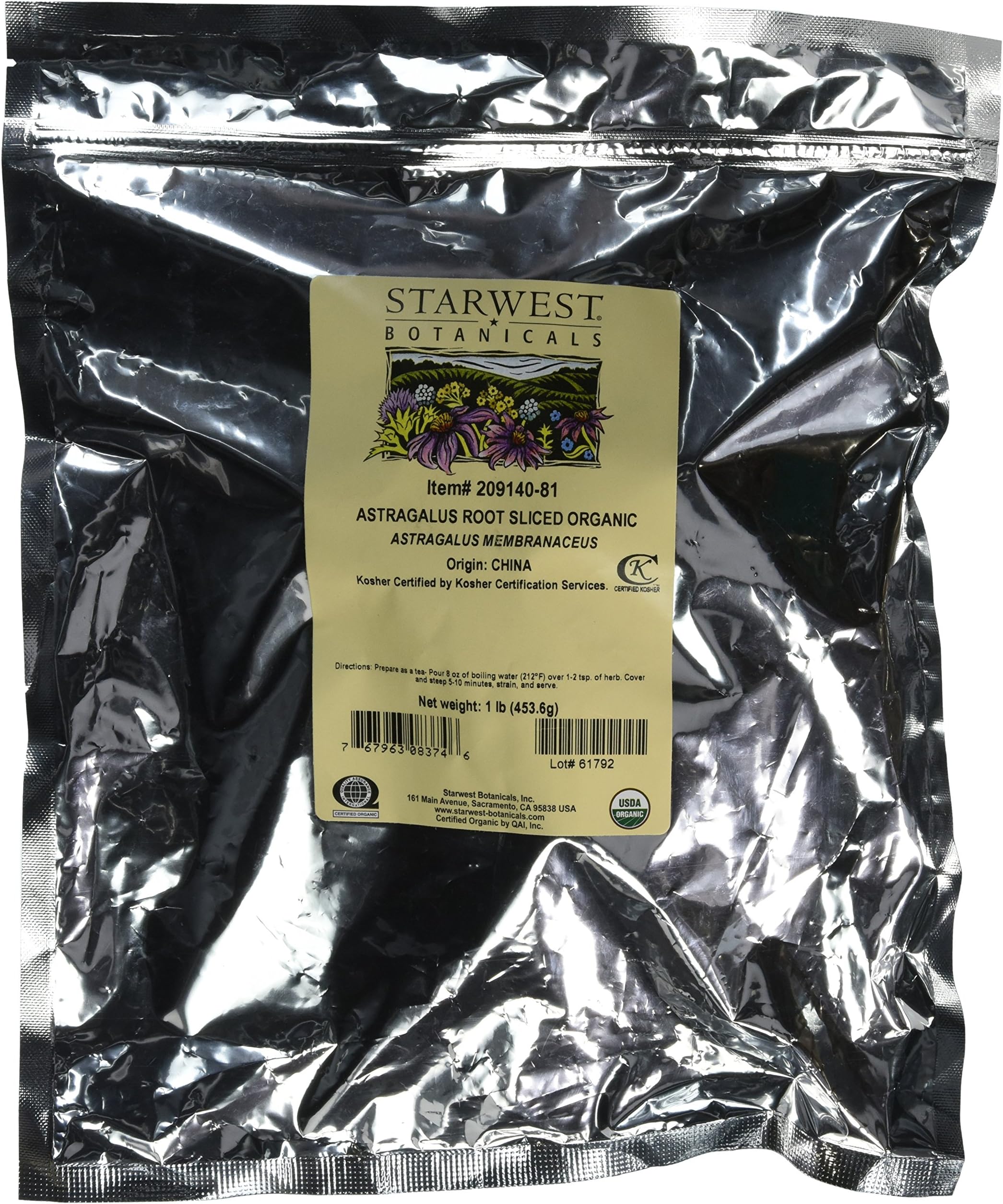Amazon.com: Starwest Botanicals Organic Astragalus Root Powder, 1 Pound ...