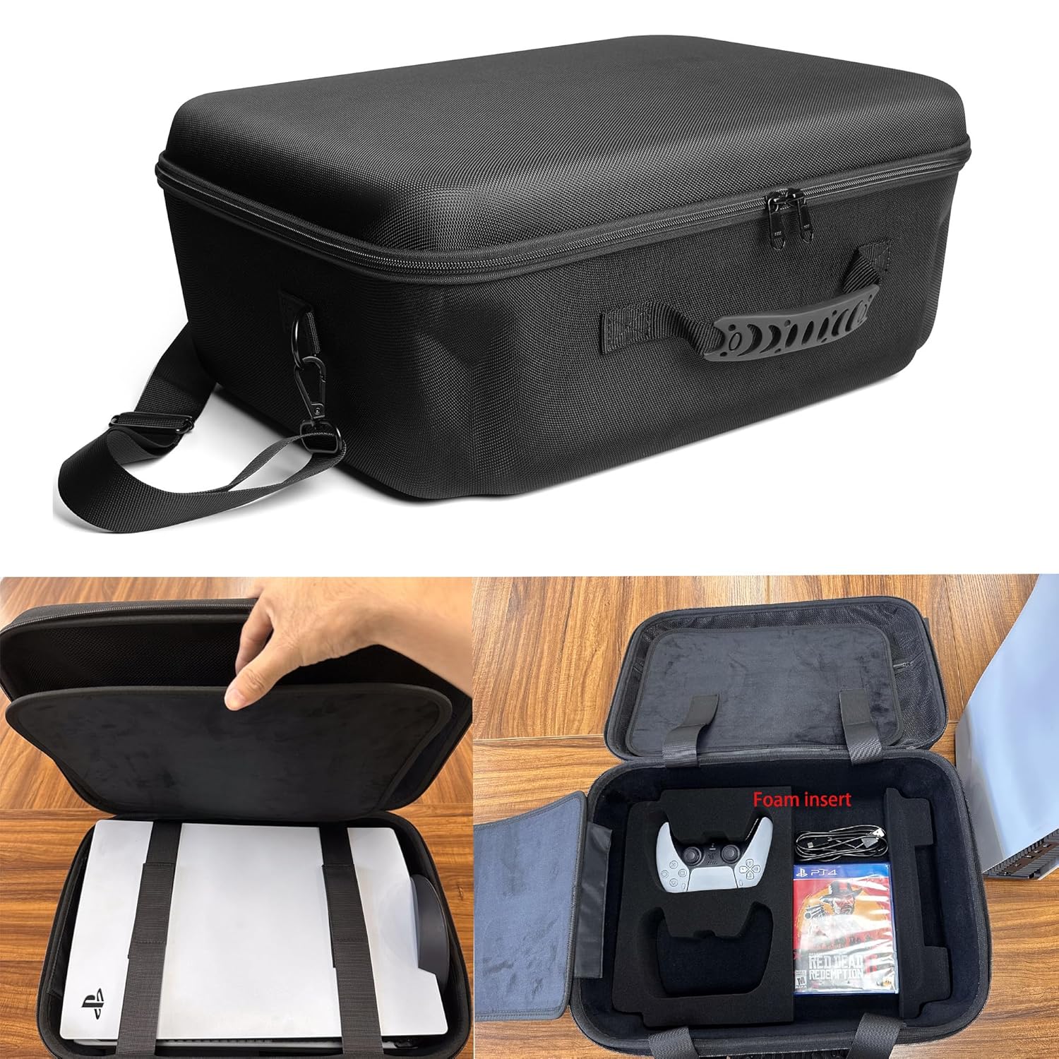 Amazon.com: RIGICASE Hard carry case for ps5/ps5 pro/ps5 slim(no ...