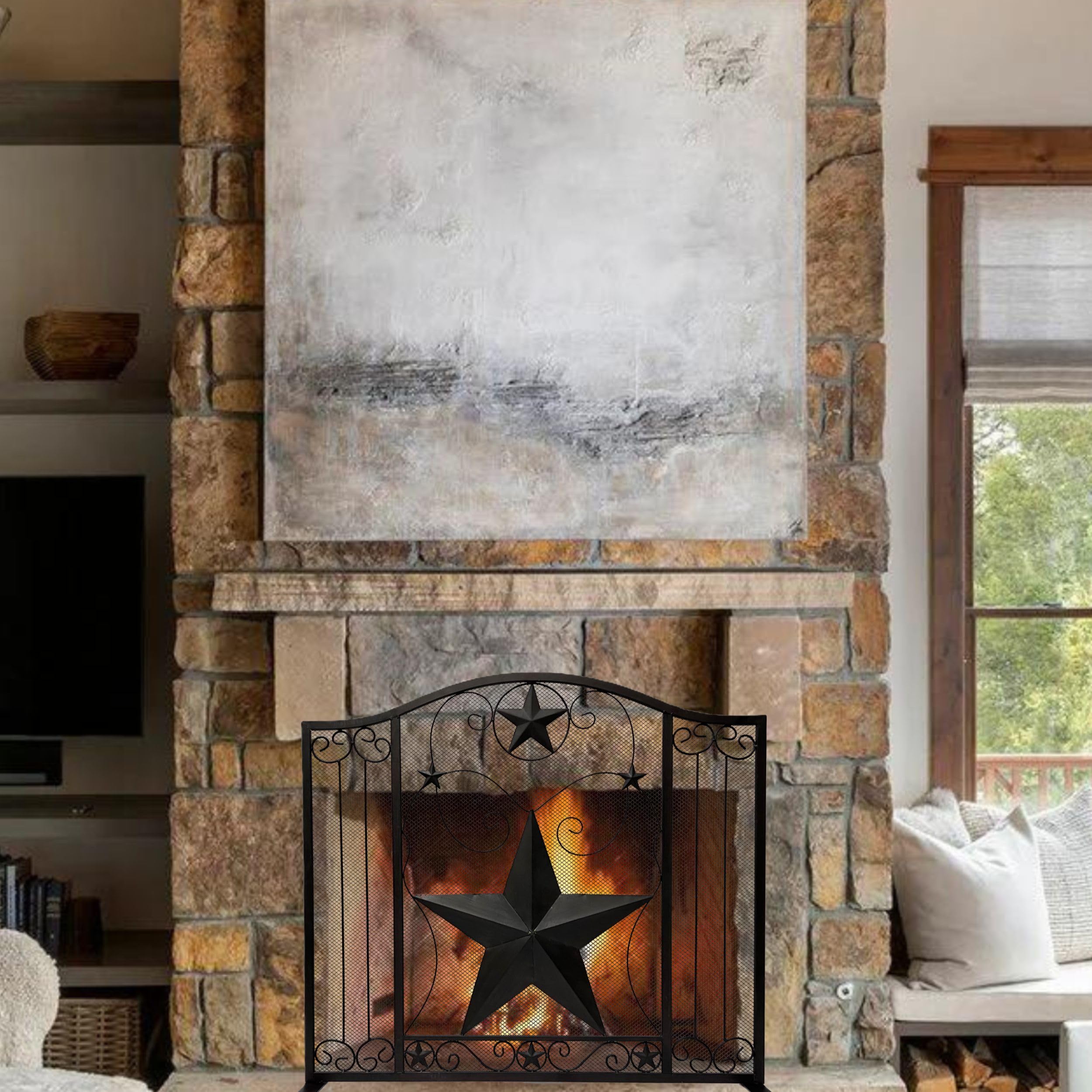Rustic Log Cabin Fireplace Screens A Cold Weather Guide To Virtual