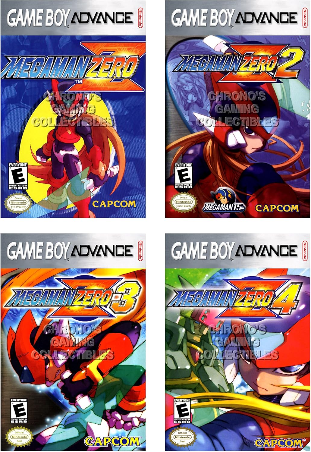 Amazon.com: CGC Huge Poster - Mega Man Zero 1 2 3 4 BOX ART SET ...