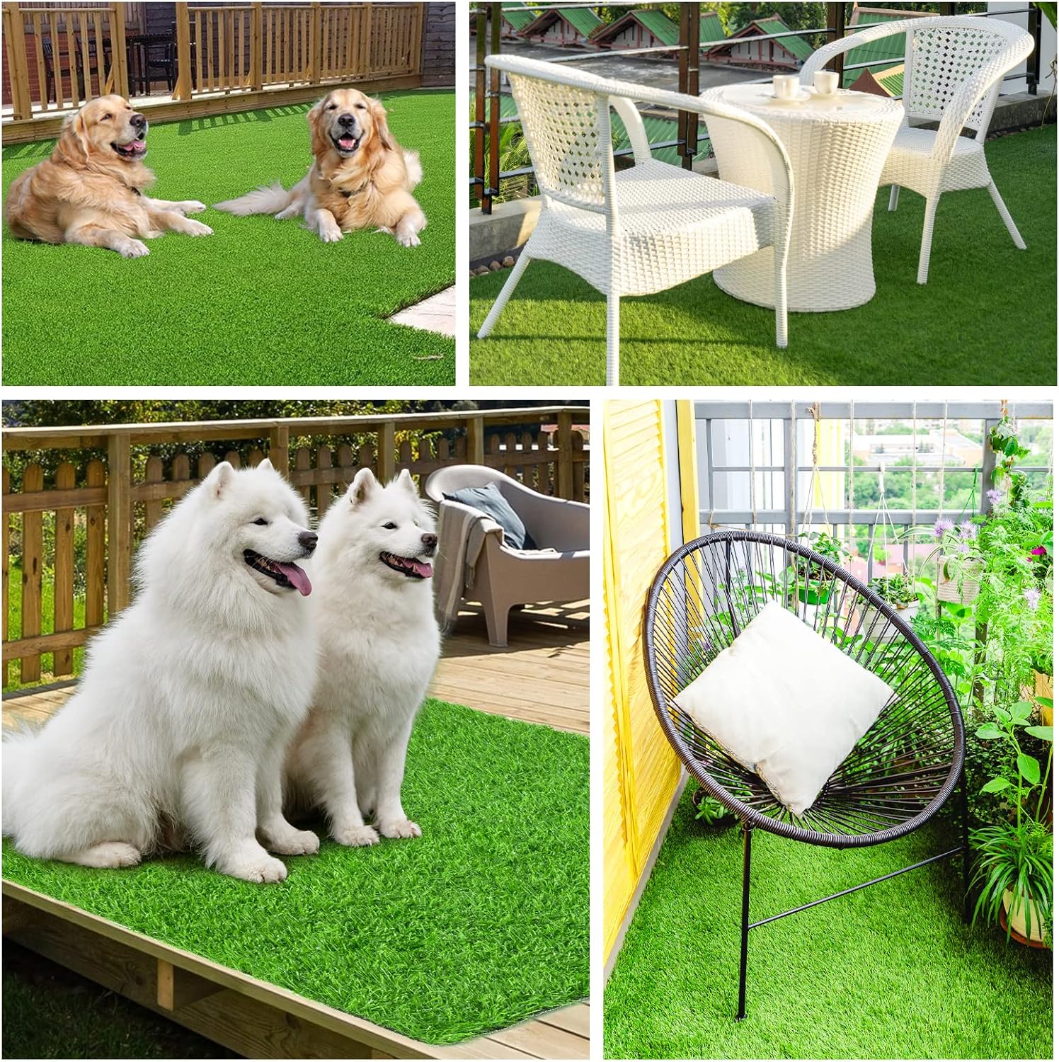 LOOBANI Almohadillas para orinar de pasto para perros, parche de césped ...