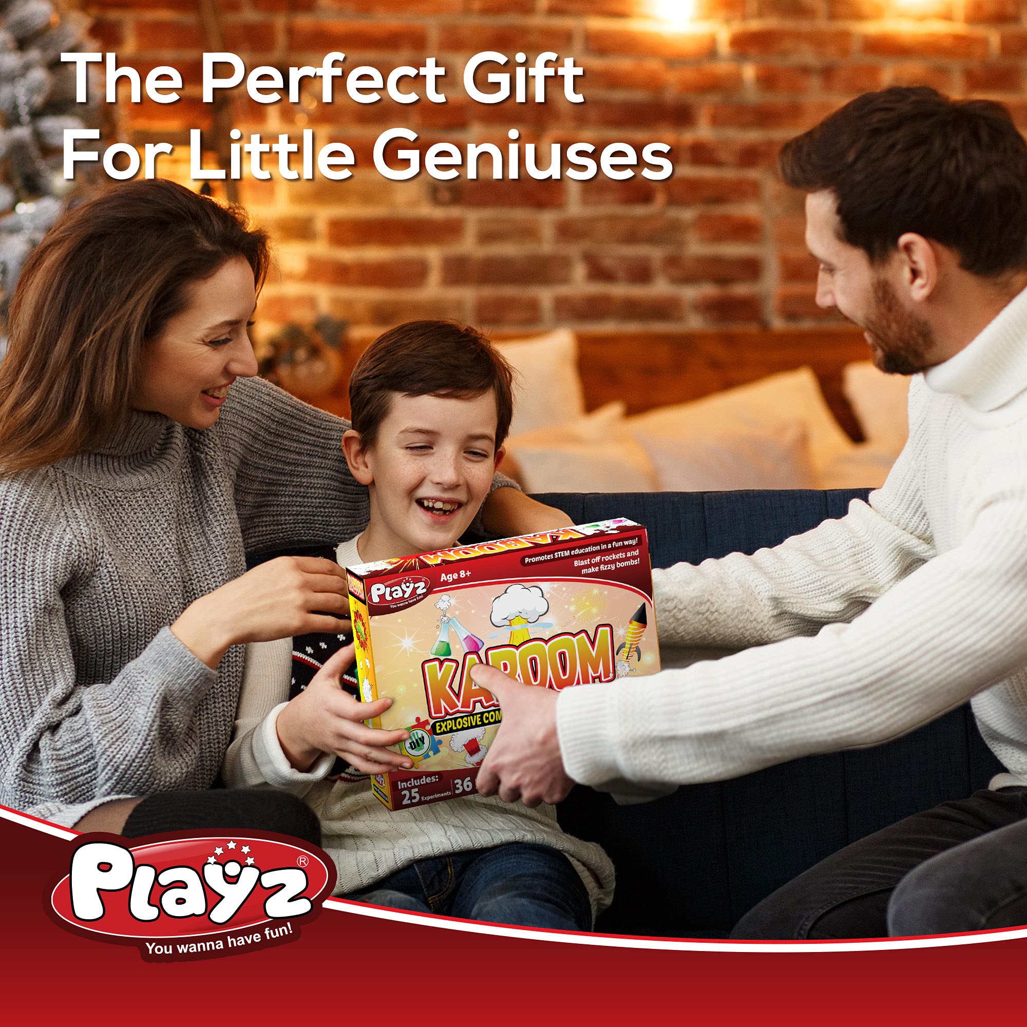 Buy Playz Kaboom! Explosive Science Kit for Kids Age 8-12 with 25 ...