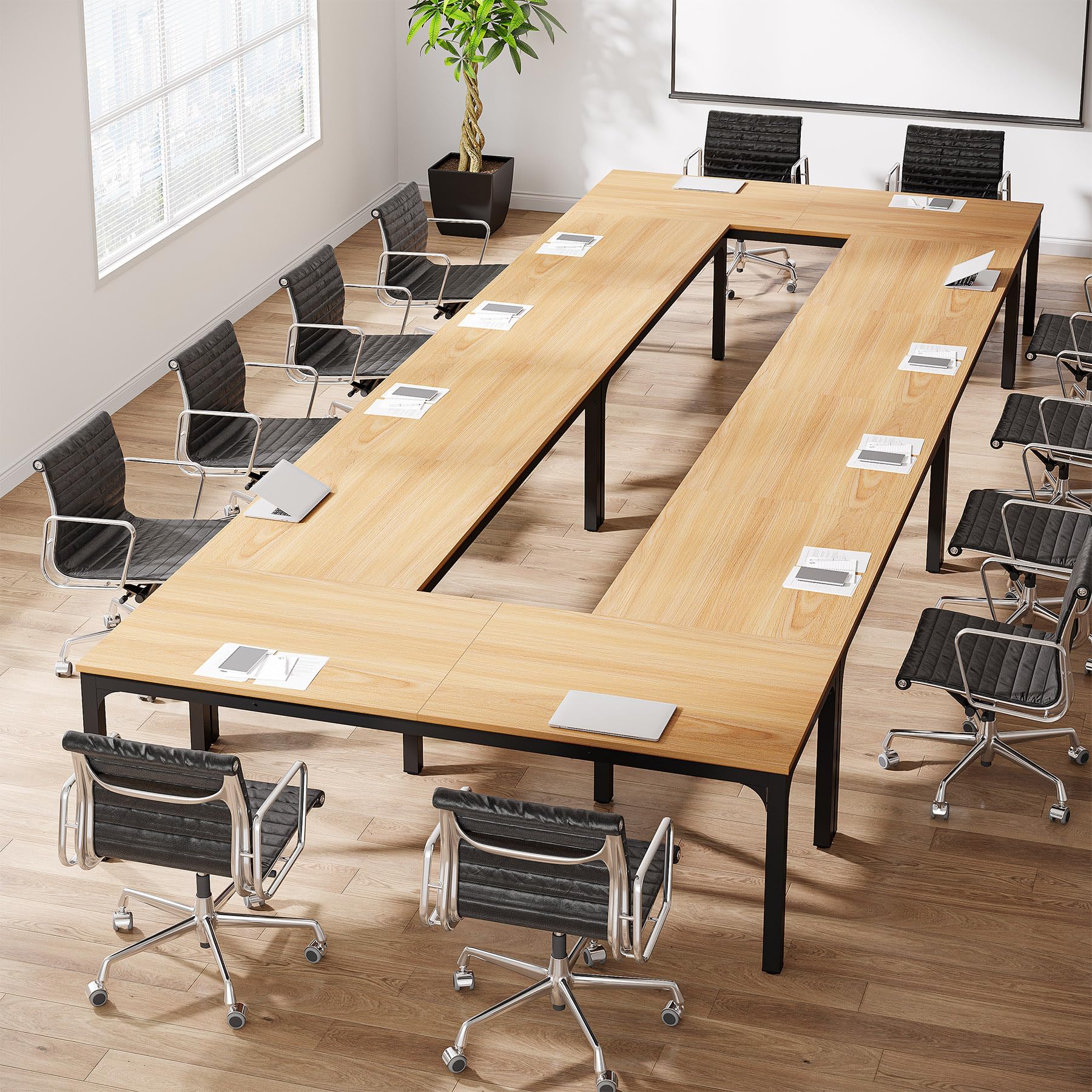 Snapklik.com : Tribesigns 78.74-Inch Conference Table Set,13FT ...