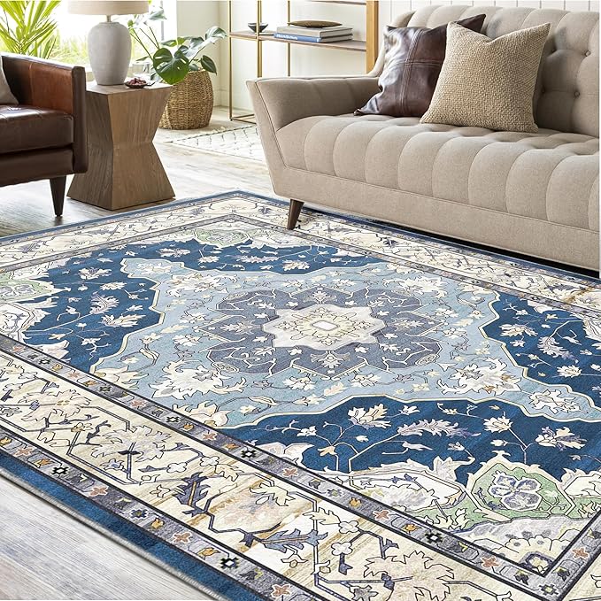 Amazon.com: ROCYJULIN 3x5 Rug for Living Room, Washable 3x5 Area Rug ...