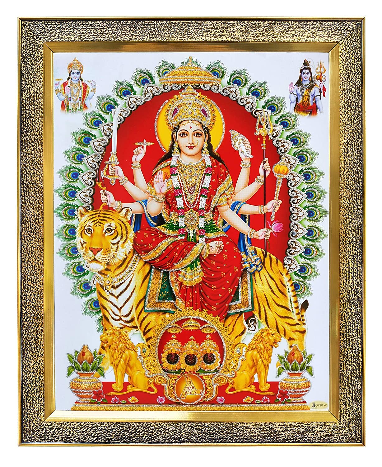 Buy Durga maa/ambe/sherawali on Tiger/MATA vaishno Devi pindi roop with ...
