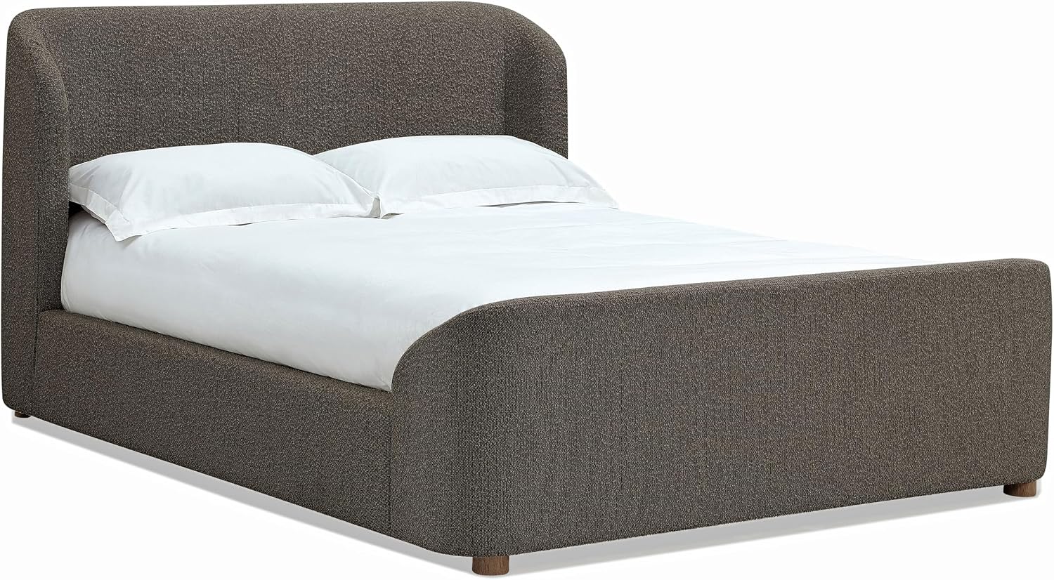 Amazon.com: Modus Furniture Solid Wood Upholstered Platform Bed, Queen ...