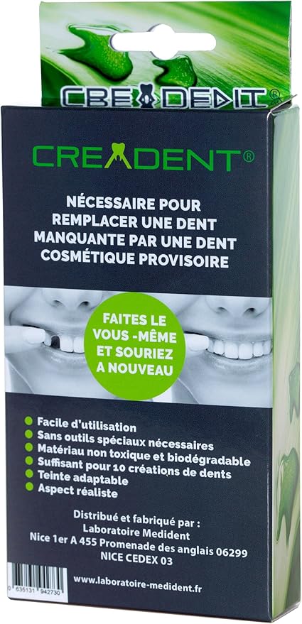 CREADENT Kit for replacing a missing tooth with a temporary cosmetic ...