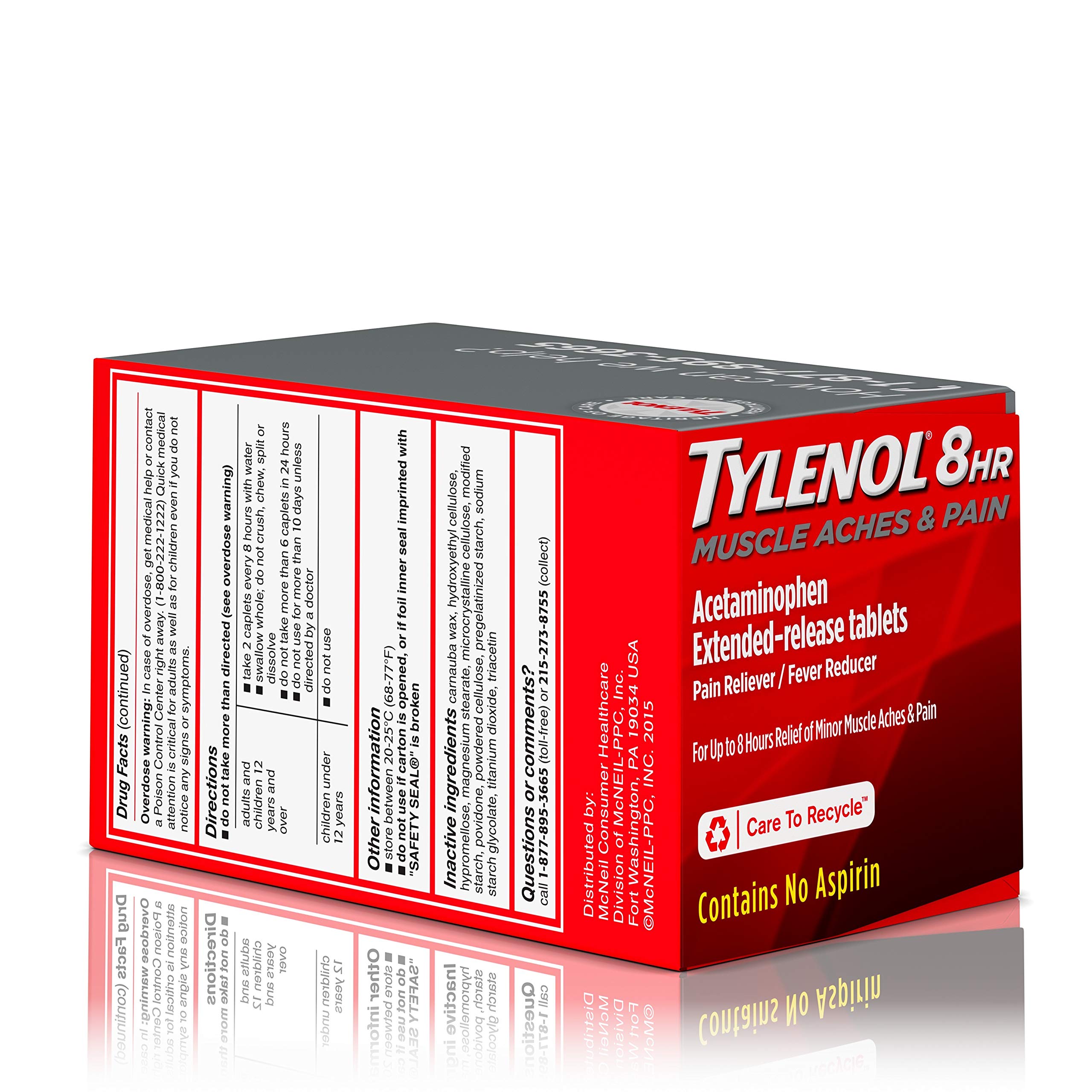 Tylenol Hour Muscle Aches Pain Tablets With Acetaminophen,, 56% OFF