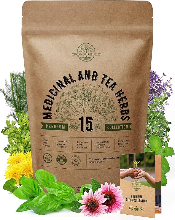 Amazon.com : 15 Medicinal & Tea Herb Seeds Variety Pack for Planting ...