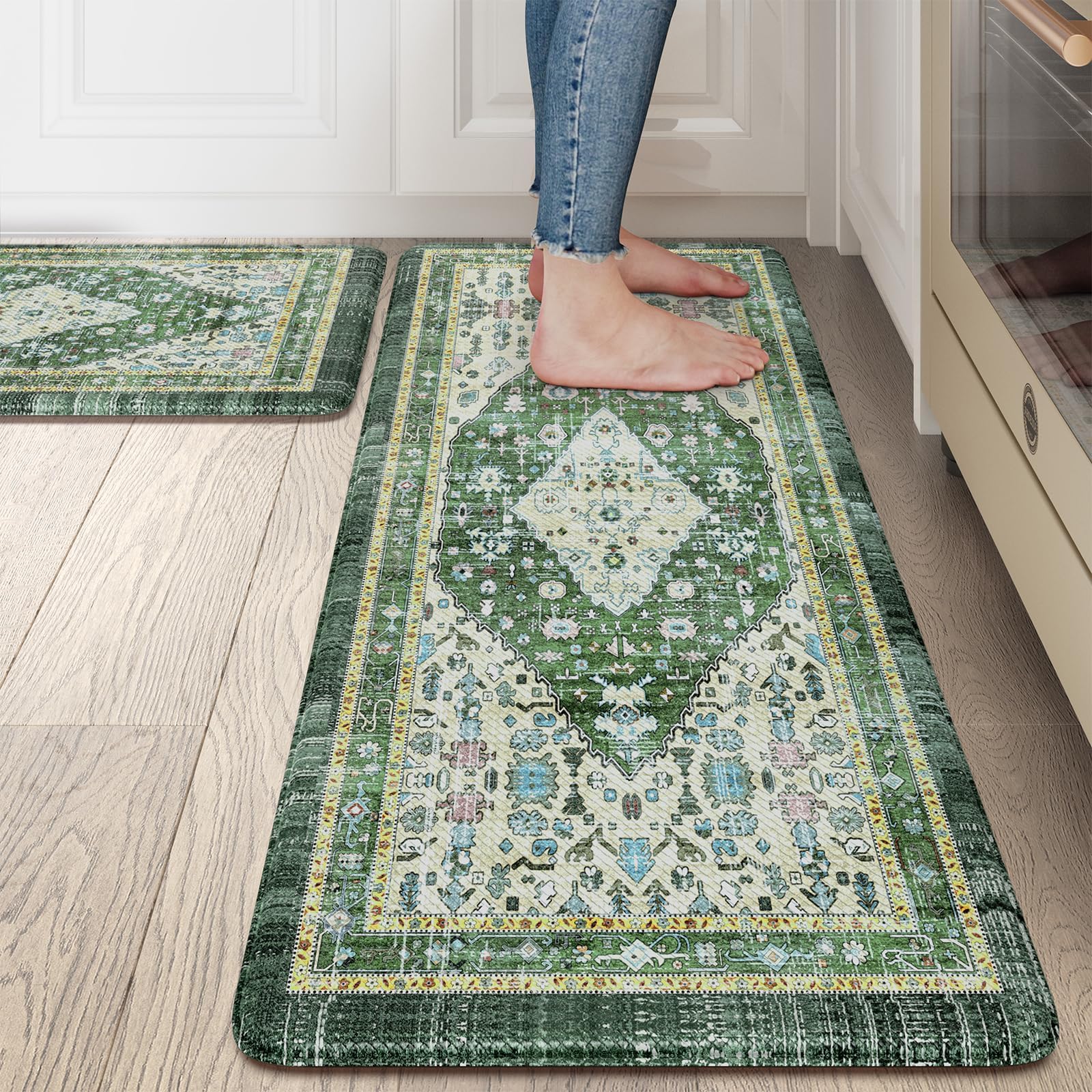 Amazon.com: UPHTEH Anti Fatigue Kitchen Mats for Floor 2 Piece Set,17. ...