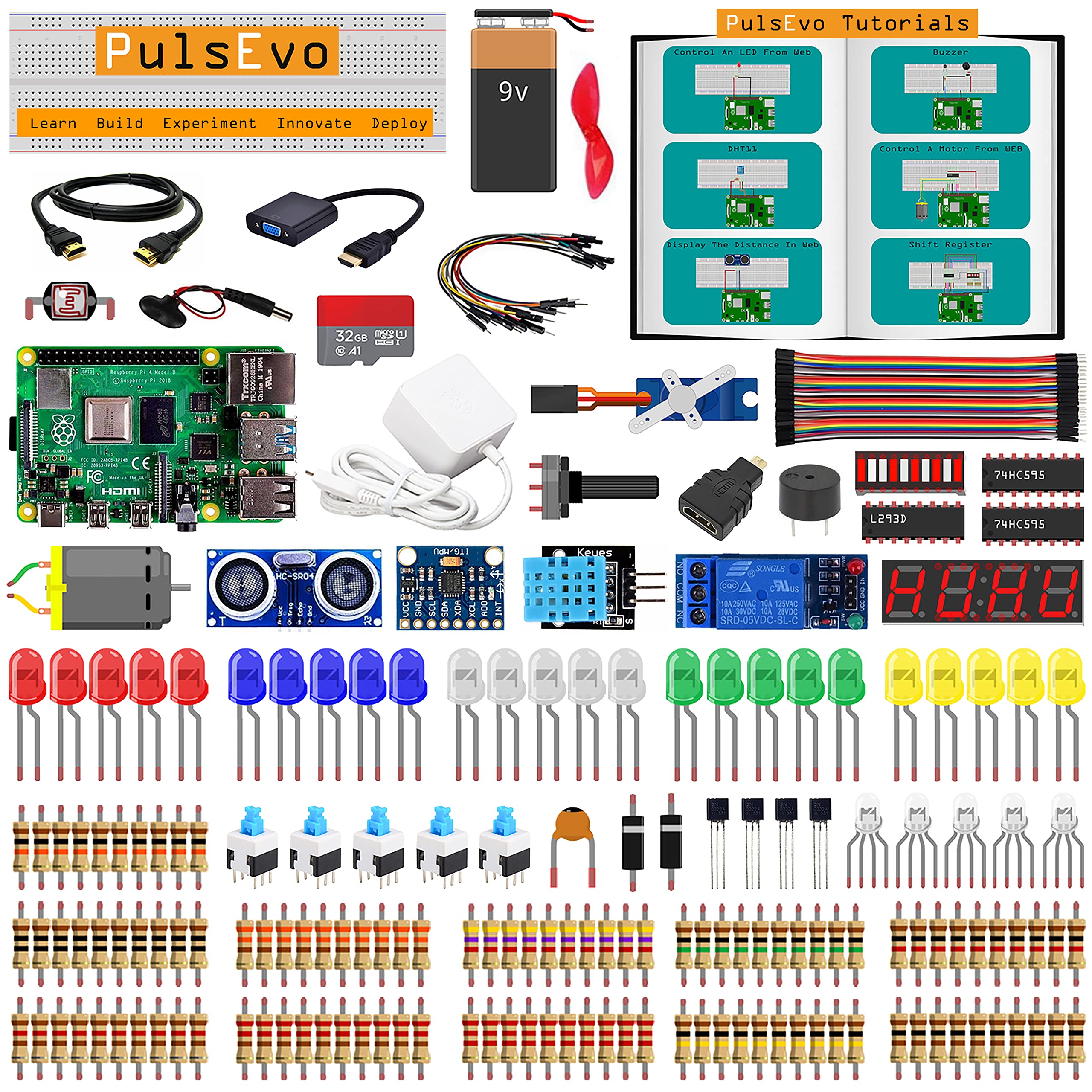 Buy Sunrobotics PulsEvo Raspberry Pi 4 (Model B) Super Starter Kit with 4GB RAM and 32GB ...