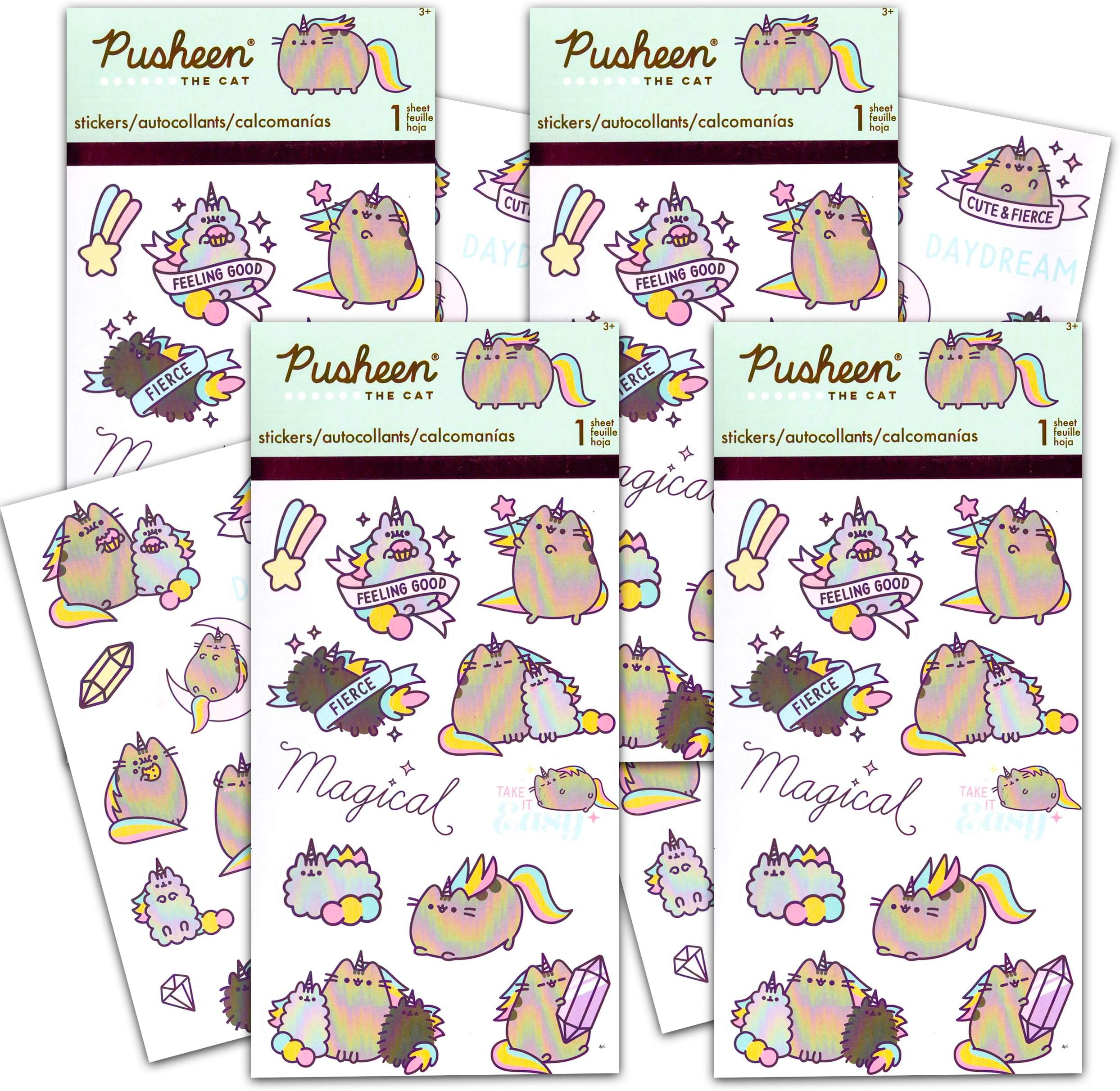 Amazon.com: Pusheen Cat Sticker Bundle Pack Pusheen Favors - 120 ...