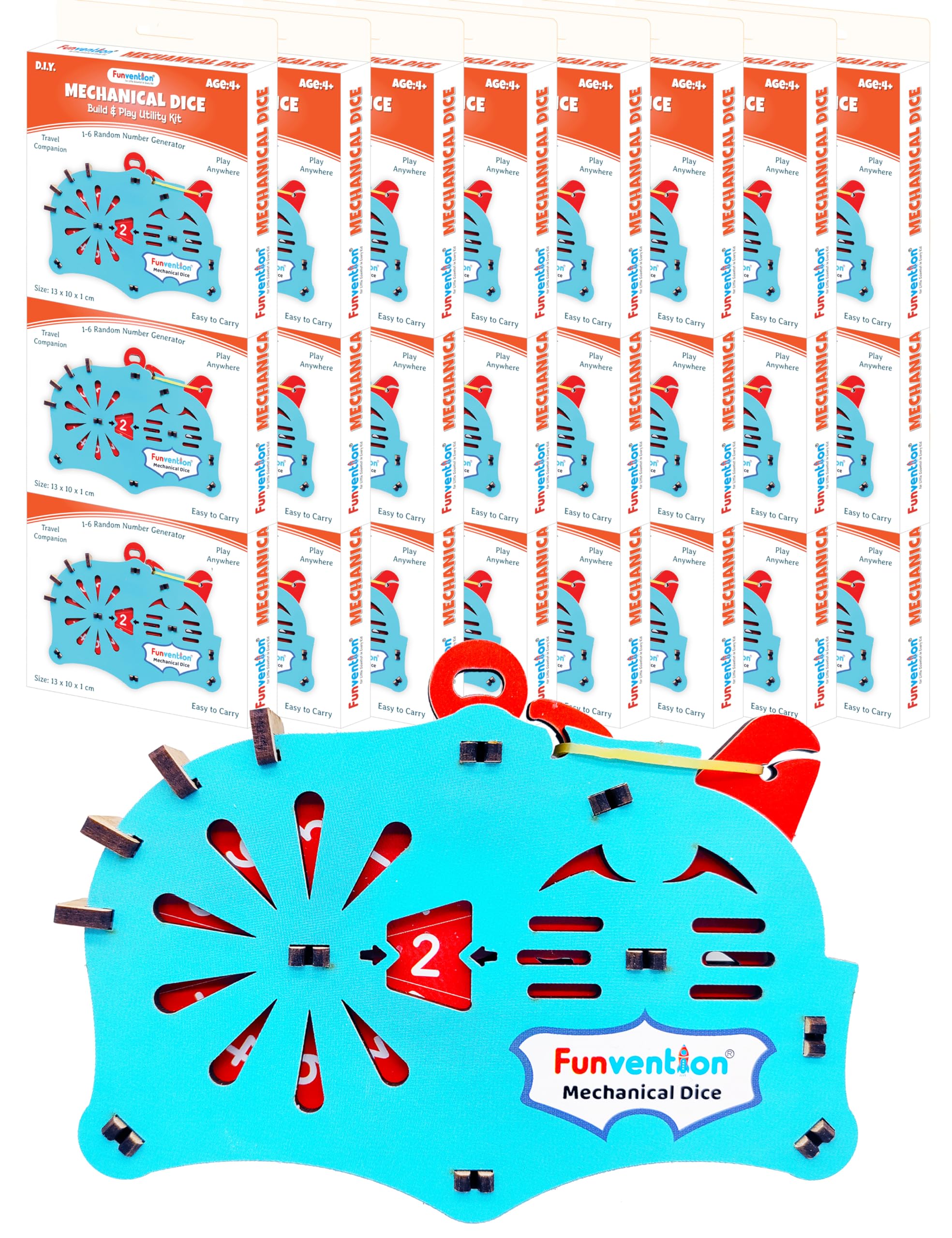 Buy Funvention (Pack of 24) DIY Mechanical Dice (1 to 6) Random Number ...