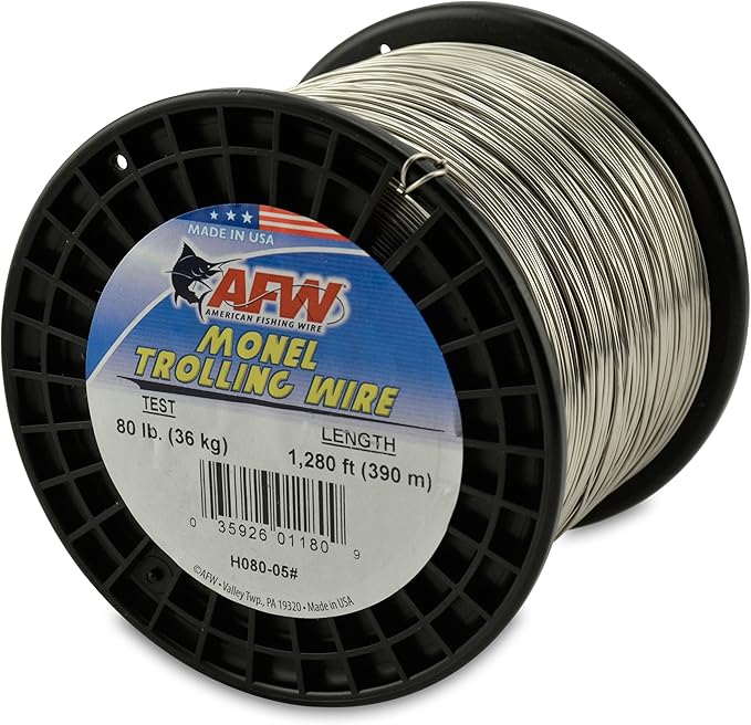 Amazon.com : American Fishing Wire Monel Trolling Wire, 80-Pound Test/0 ...