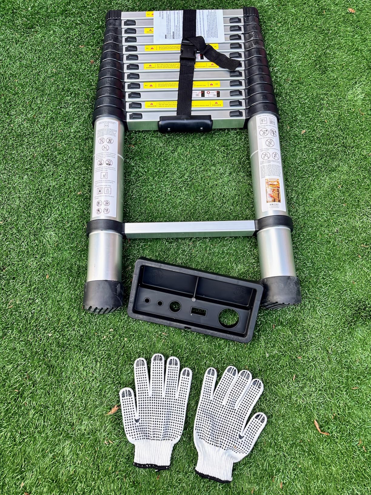 $20/mo - Finance 12.5FT Telescoping A Frame Ladder, 2-in-1 Extension ...