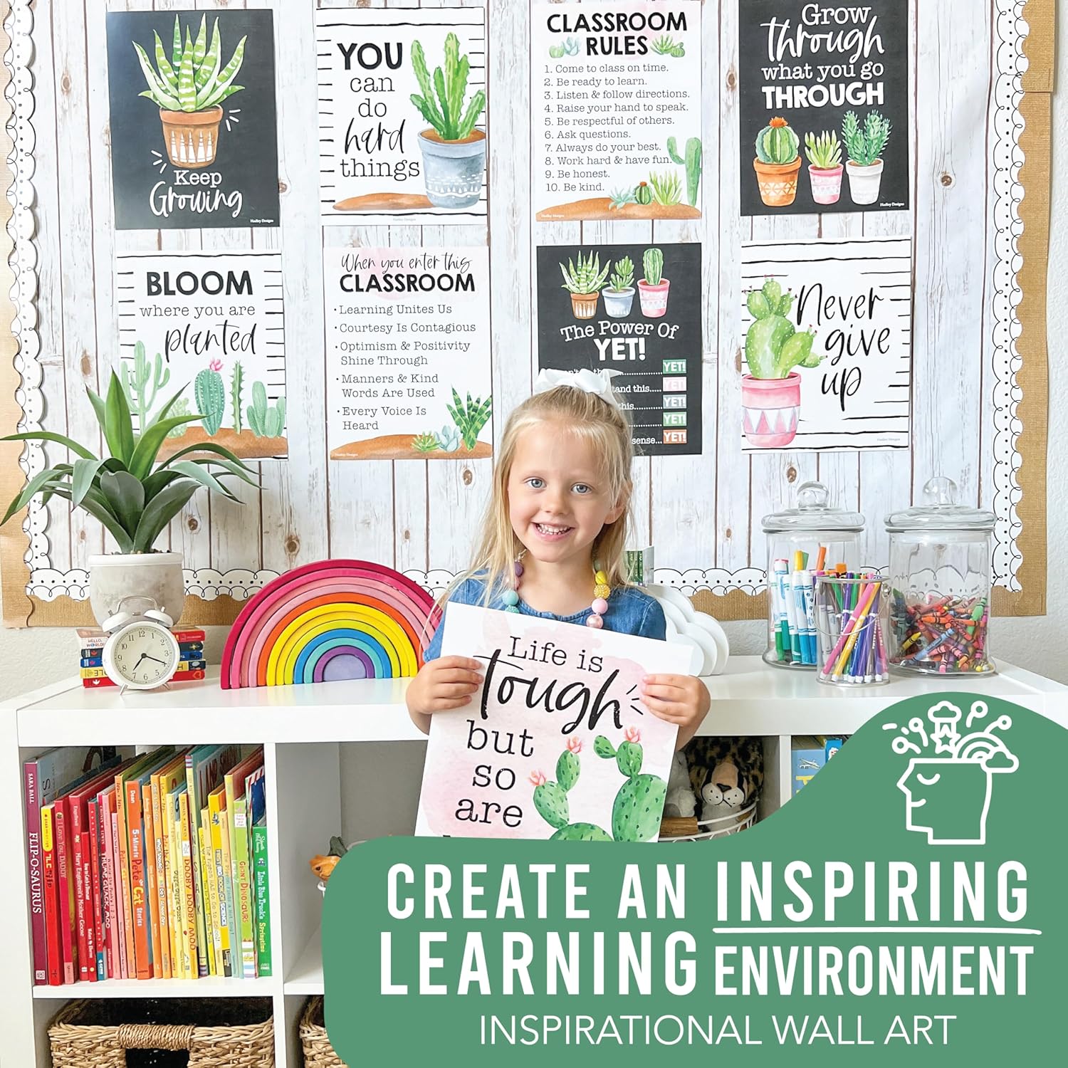 9 Cactus Classroom Decor Signs - Motivational Algeria | Ubuy