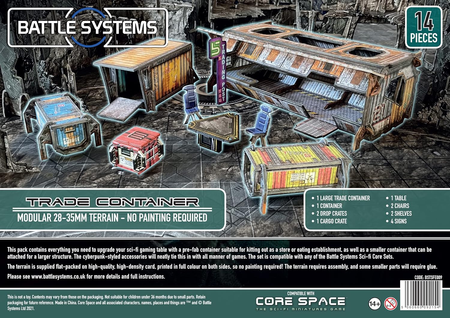 Battle Systems Sci-Fi Terrain Trade Container, 28-35mm RPG/Wargames/40k ...