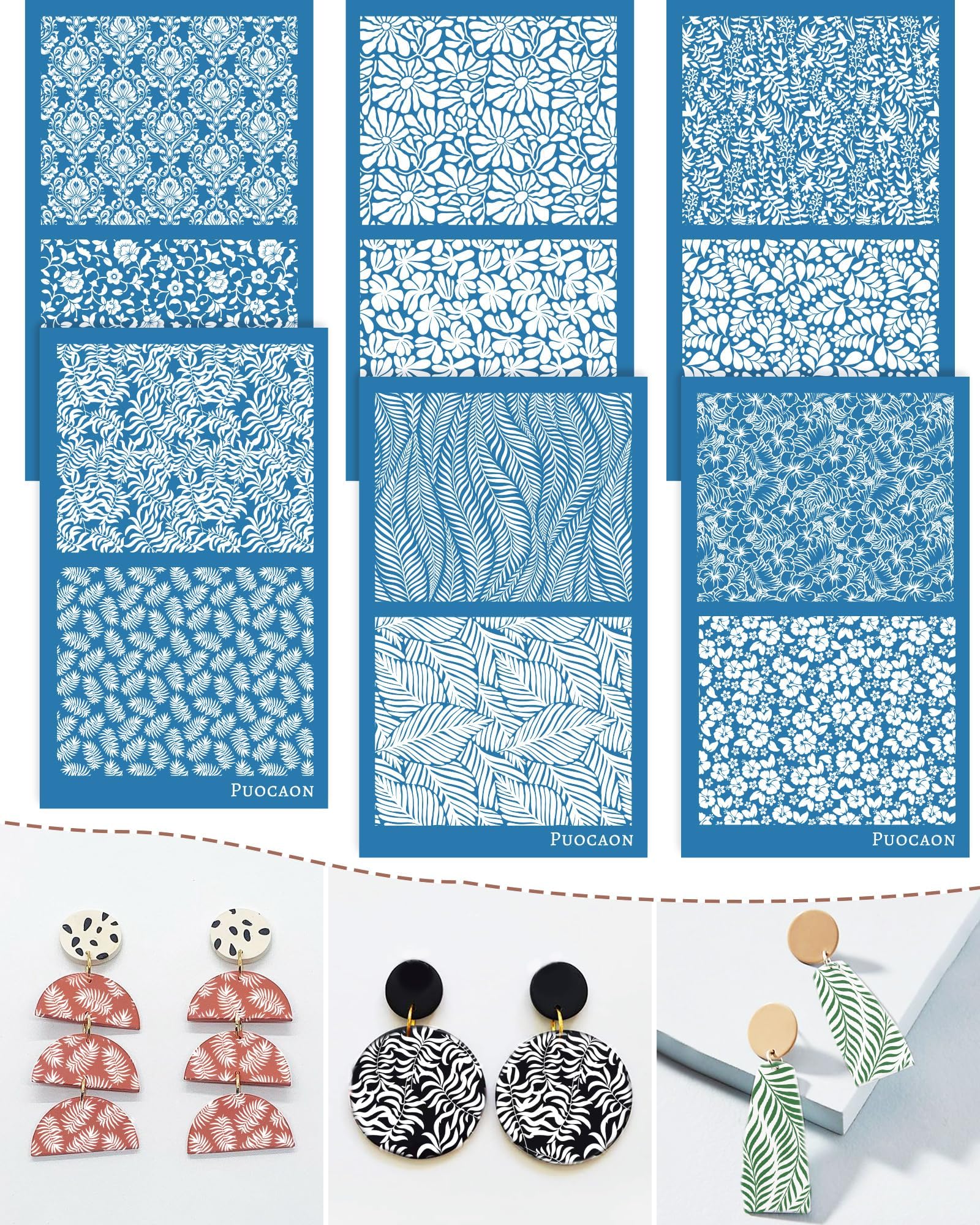 Amazon.com: KEOKER Easter Silk Screen for Polymer Clay, 3PCS Easter ...