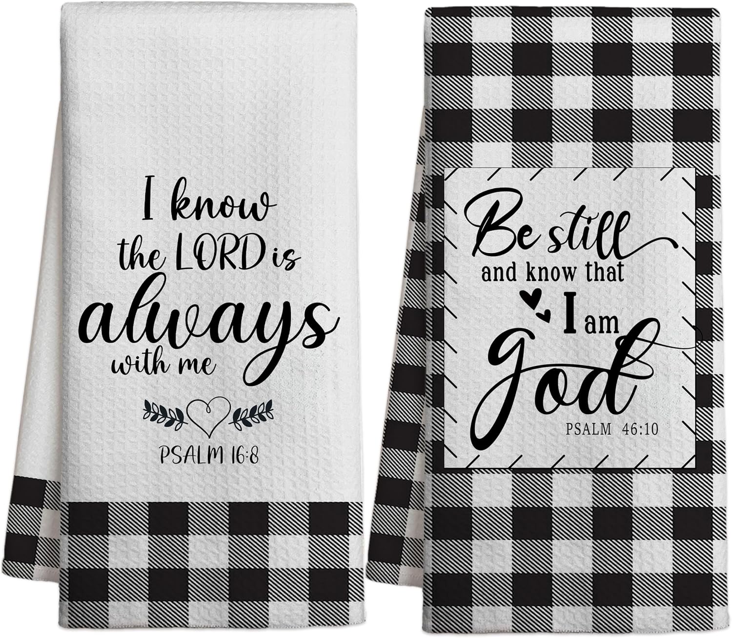 Amazon.com: BSIKAIK Christian Kitchen Towels Set of 2 Check Dish Towels ...
