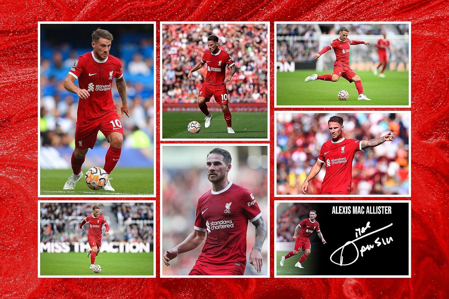RJR PRINTS Alexis Mac Allister - Liverpool Signed 12x8 Inch Montage ...