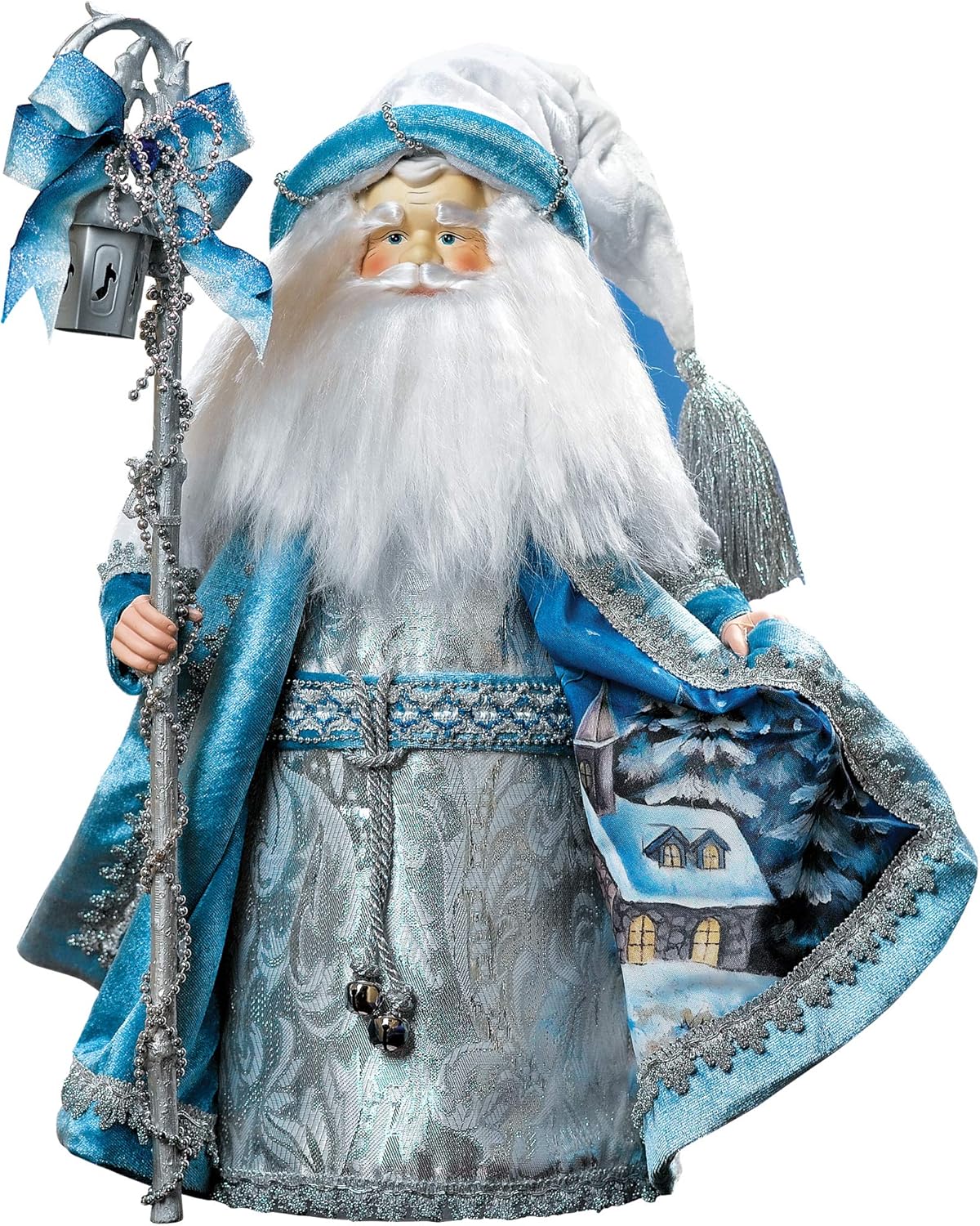 Amazon.com: Collections Etc Winter Collectible Santa Claus Figurine ...