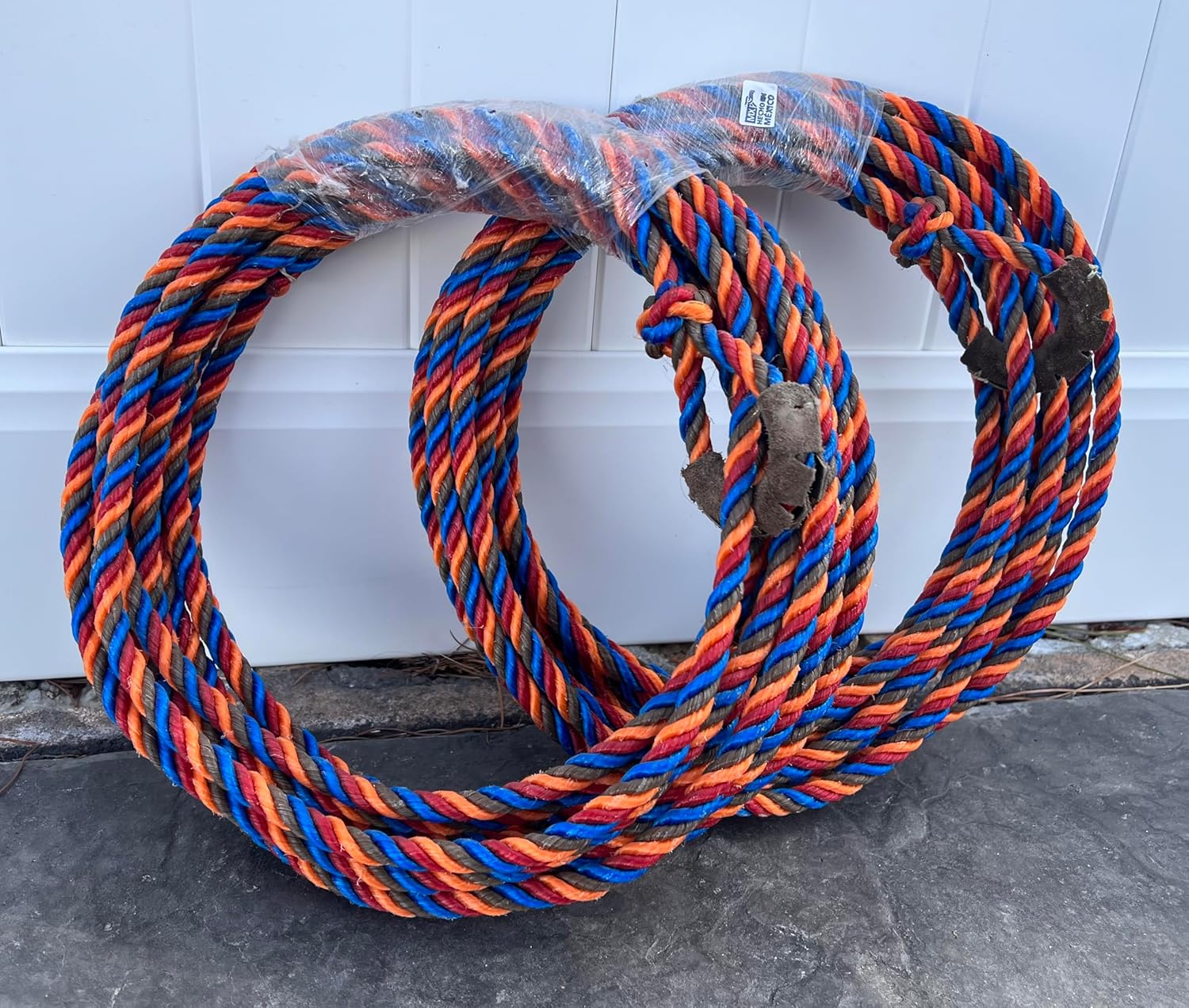 Amazon.com : 39ft Poly Nylon Blue and Orange Western Rodeo Rope, Charro ...
