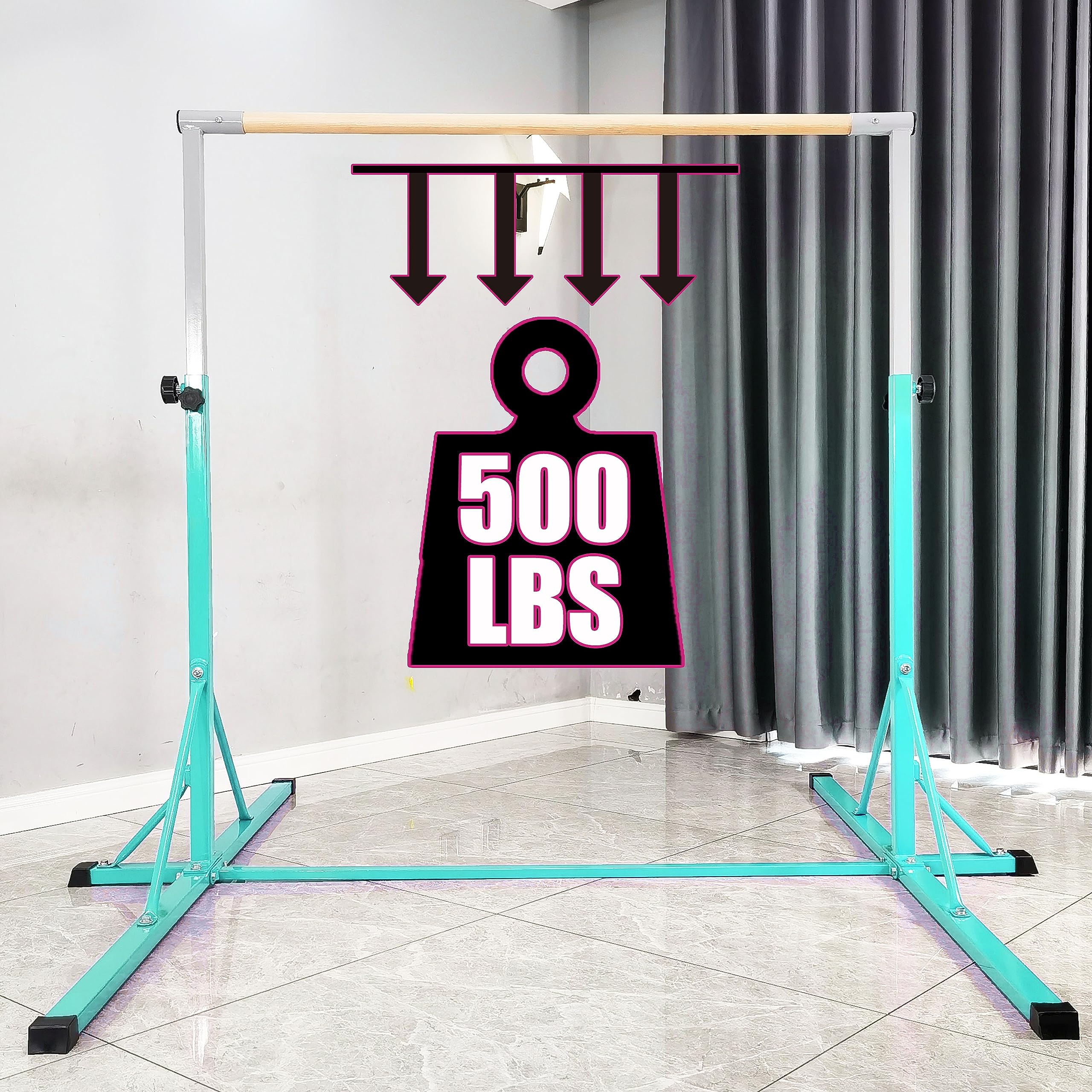 Snapklik.com : High Bar, 6 Ft Foldable Gymnastics Kip Bar, Super Sturdy ...