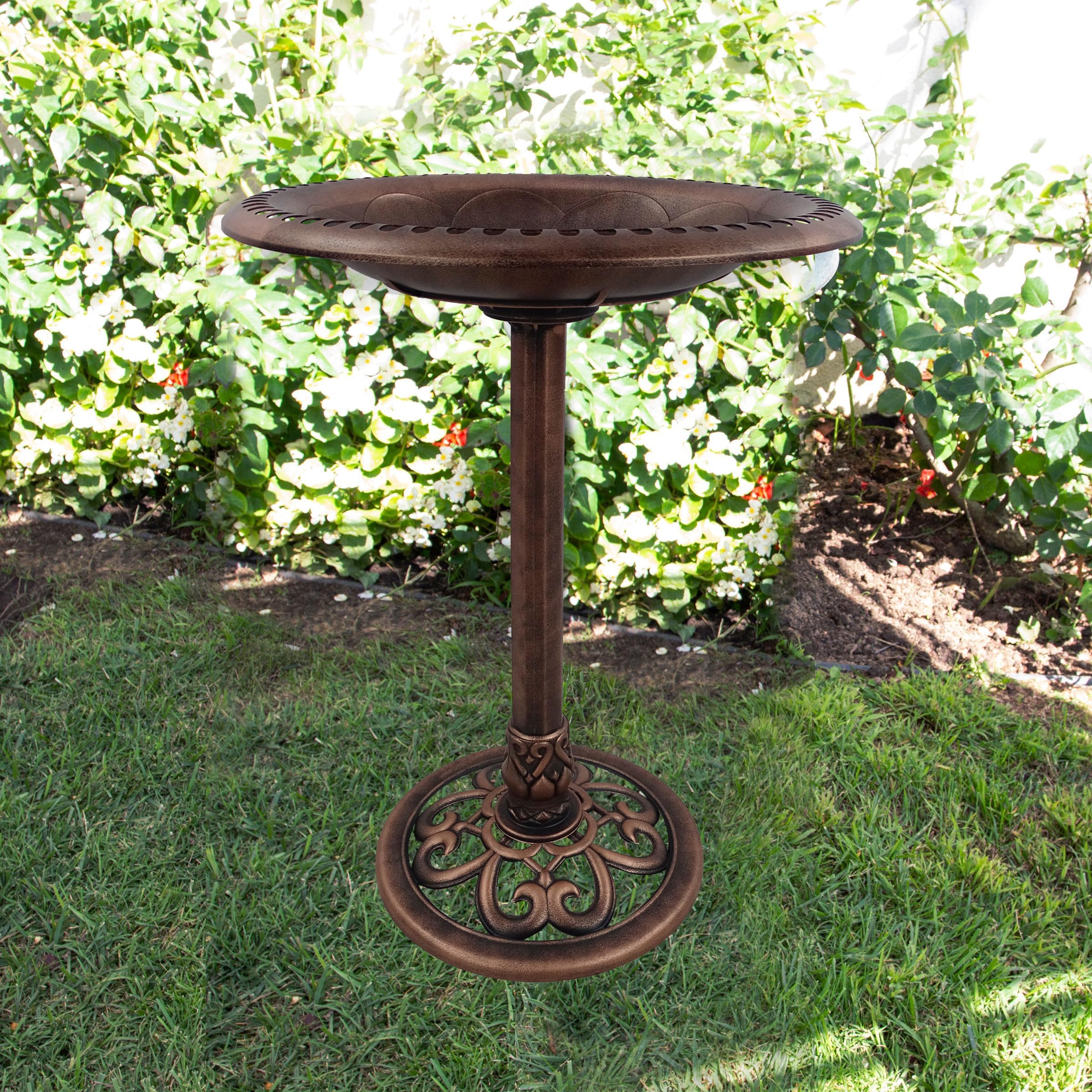 Amazon.com: Alpine Corporation TEC116BZ Bronze Pedestal w/Scrollwork ...