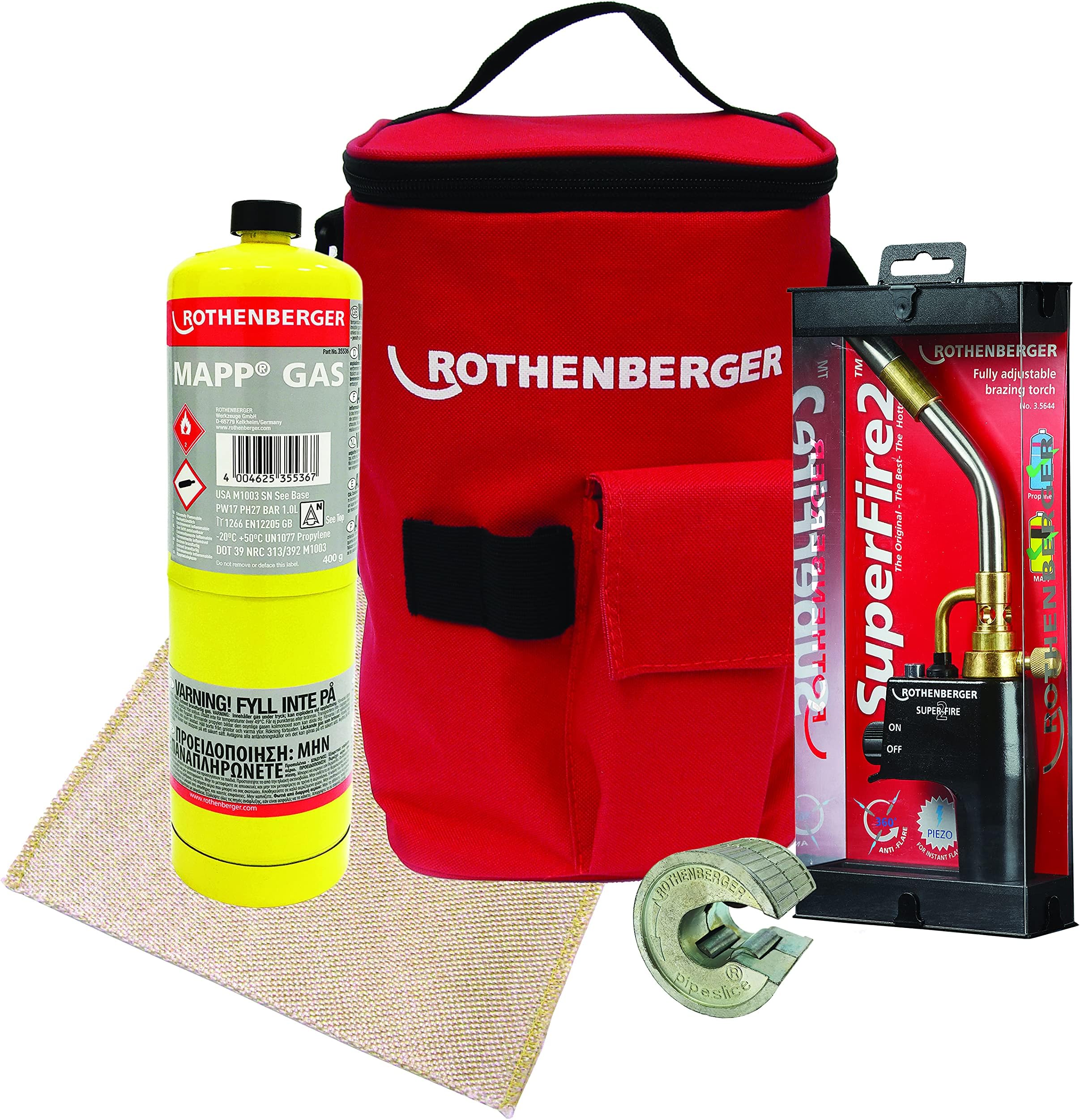Rothenberger Hotbag Deal Kit Includes Superfire 2 Torch, 15mm Pipeslice ...