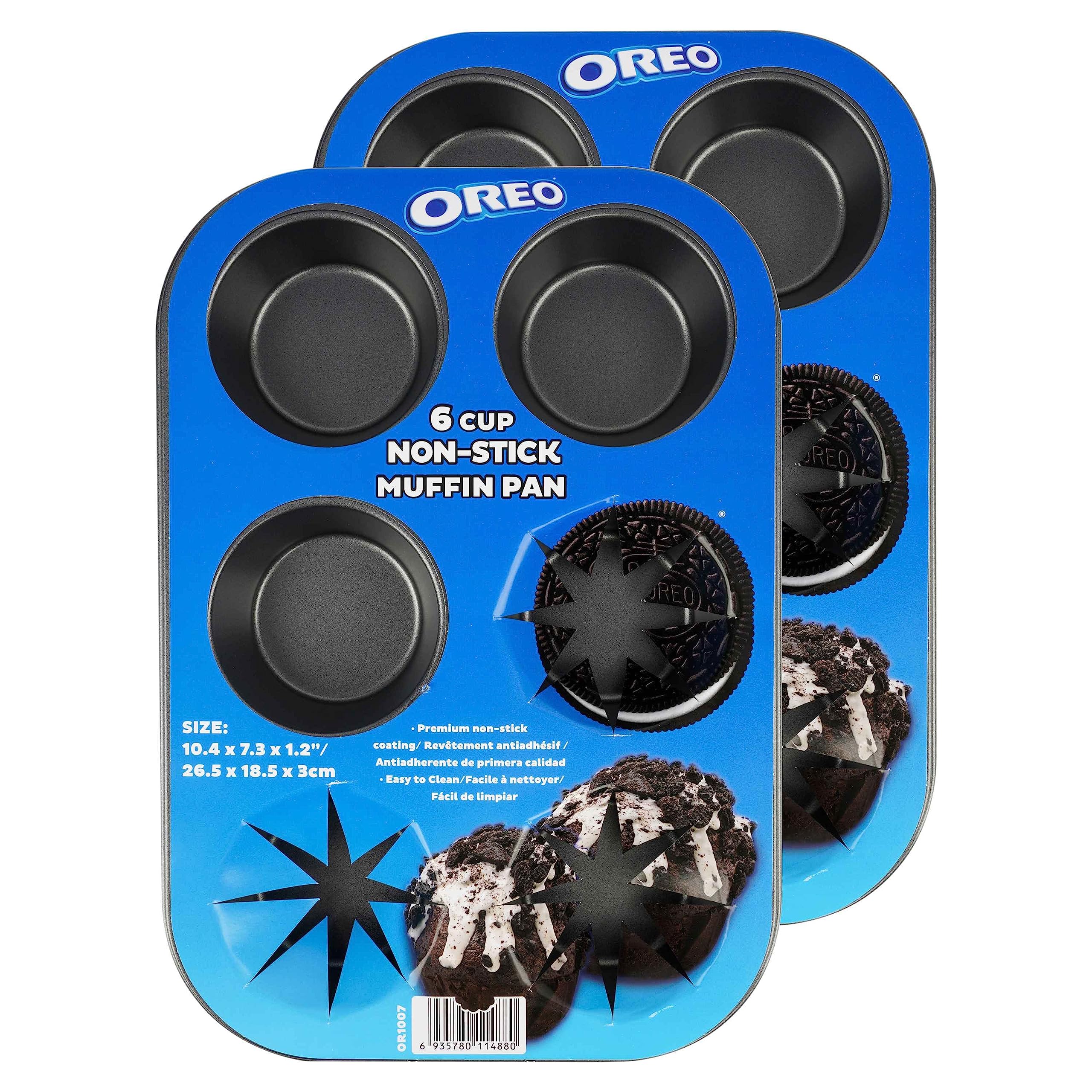 Amazon.com: OREO 2x 6cup Muffin Pan, Nonstick Cupcake pan, Bakeware ...