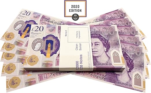 Big Screen Stacks | NEW EDITION PROP MONEY UK 20 POUNDS 100 BANK NOTES ...