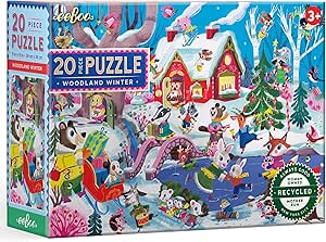 Amazon.com: eeBoo Woodland Winter - 20 Piece Puzzle - 15 x 11 Kids ...
