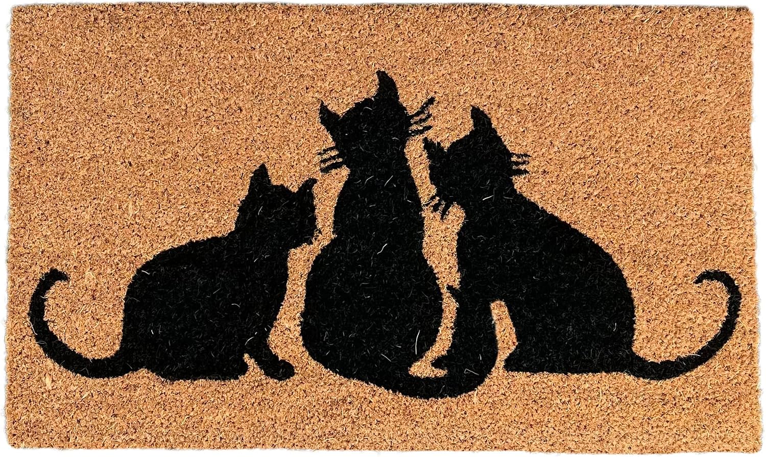 Selections Coir Indoor & Outdoor Doormat with Sitting Cats Design ...