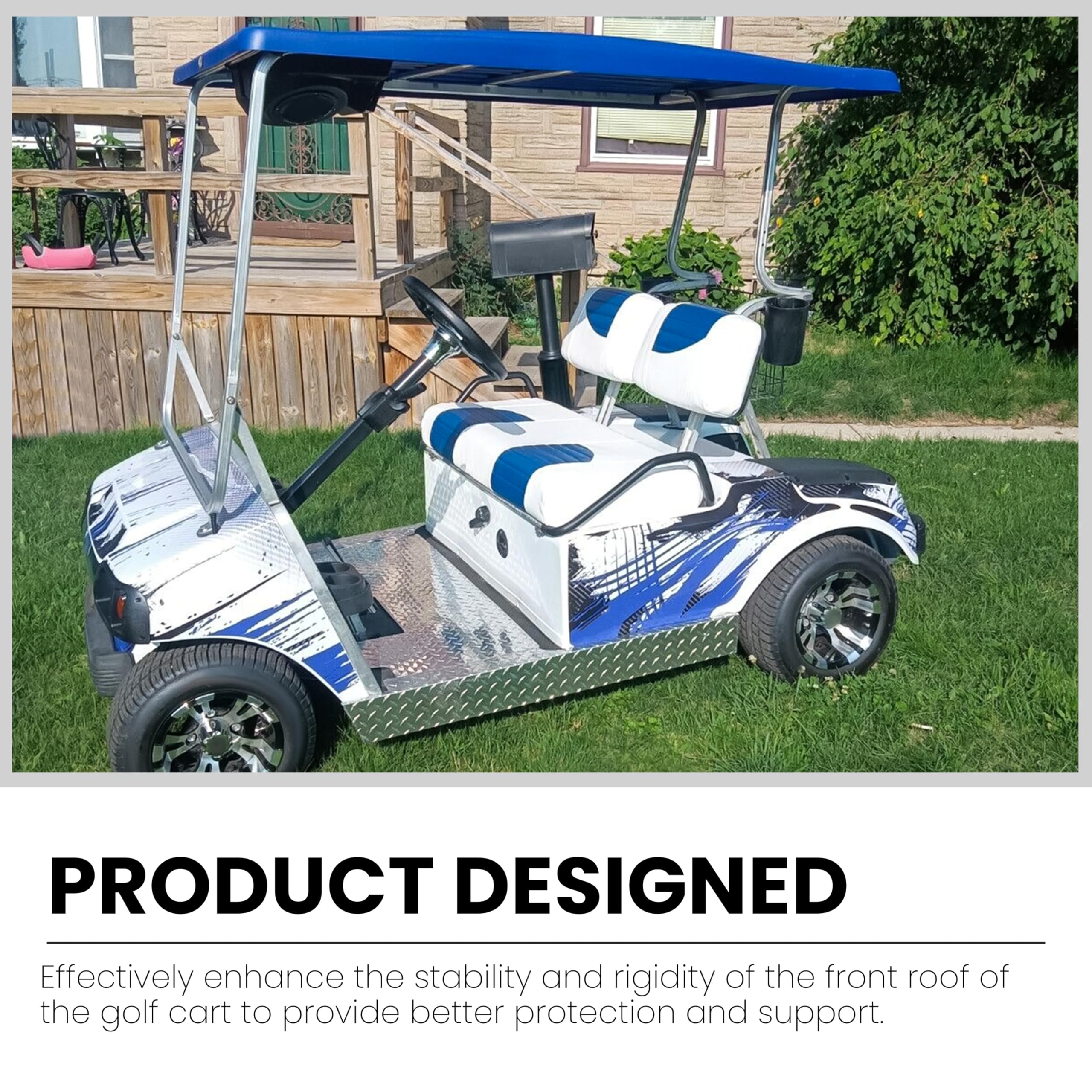 Snapklik.com : Kojem Golf Cart Front Roof Top Strut Support Bracket ...