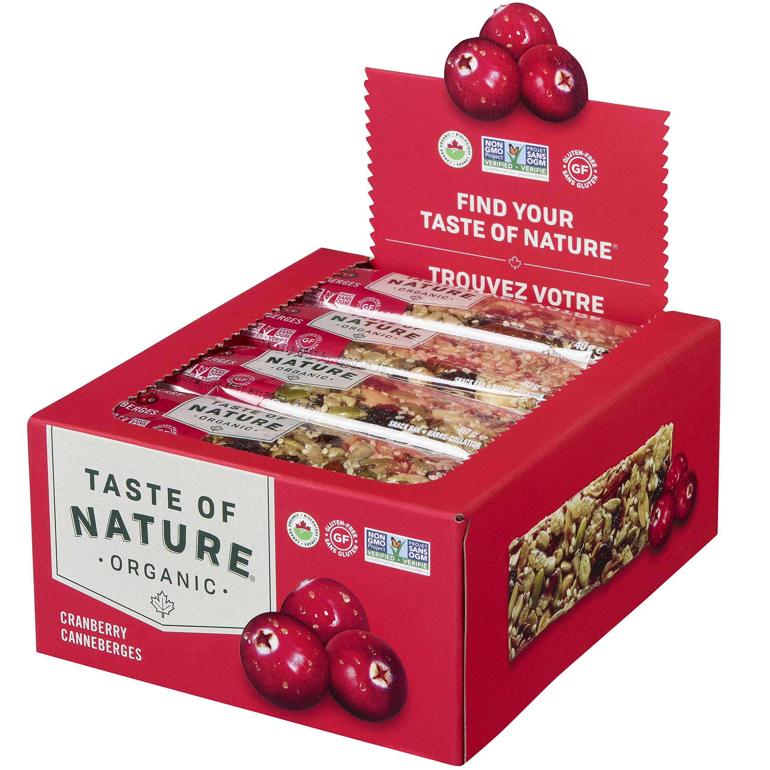 Amazon.com: Taste of Nature Organic Peanut Snack Bar - Healthy, Gluten ...