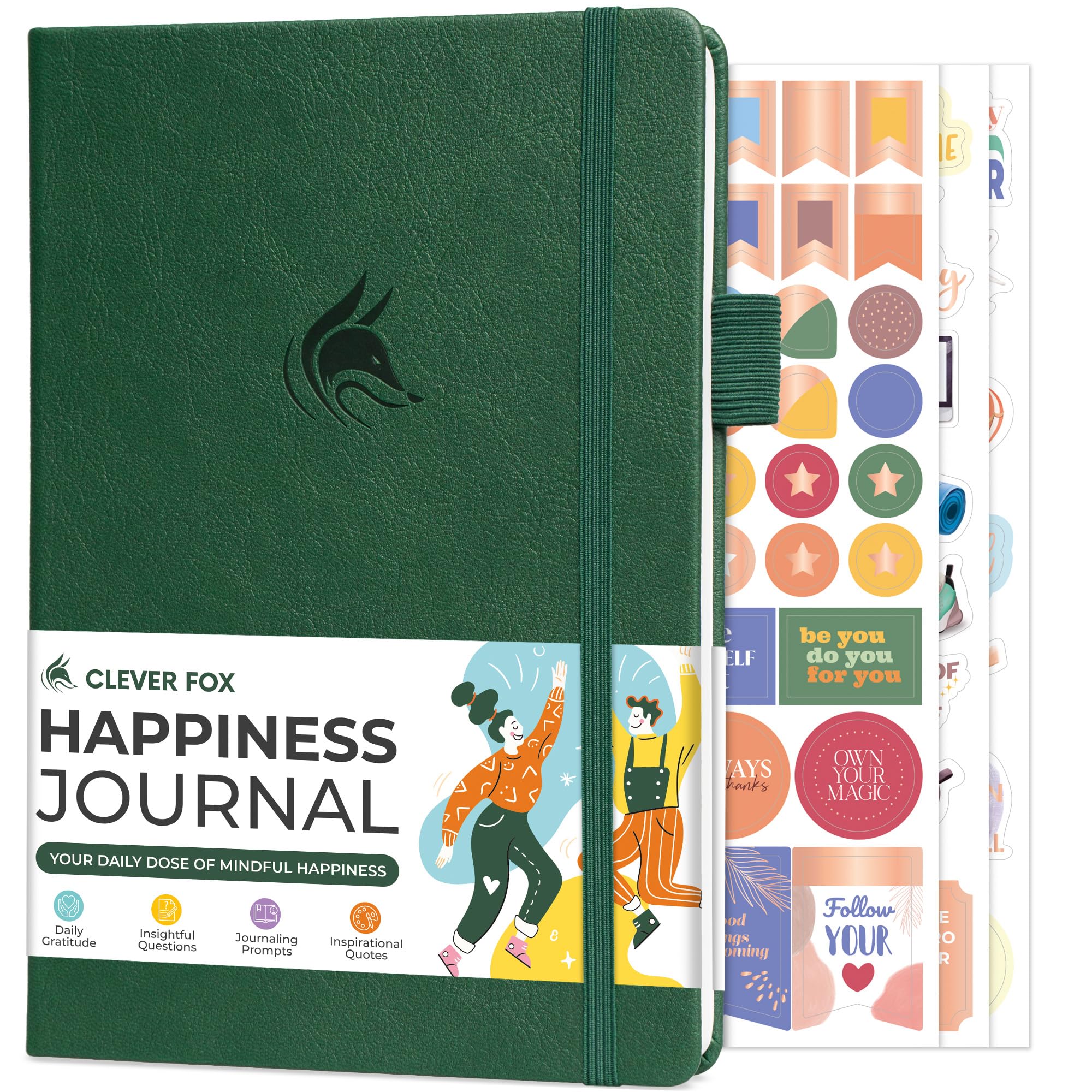 Amazon.com : Clever Fox Happiness Notebook – Daily Positivity Journal ...