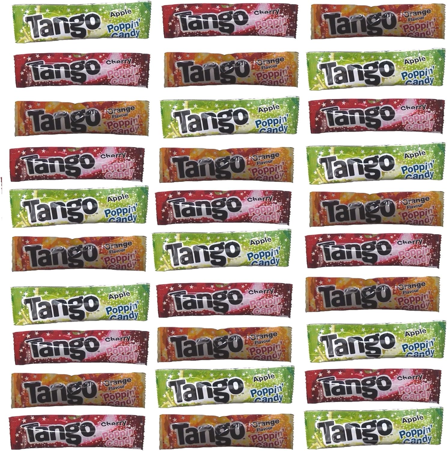 30 x Tango Popping Candy Sachets - Cherry, Orange & Apple Flavours ...