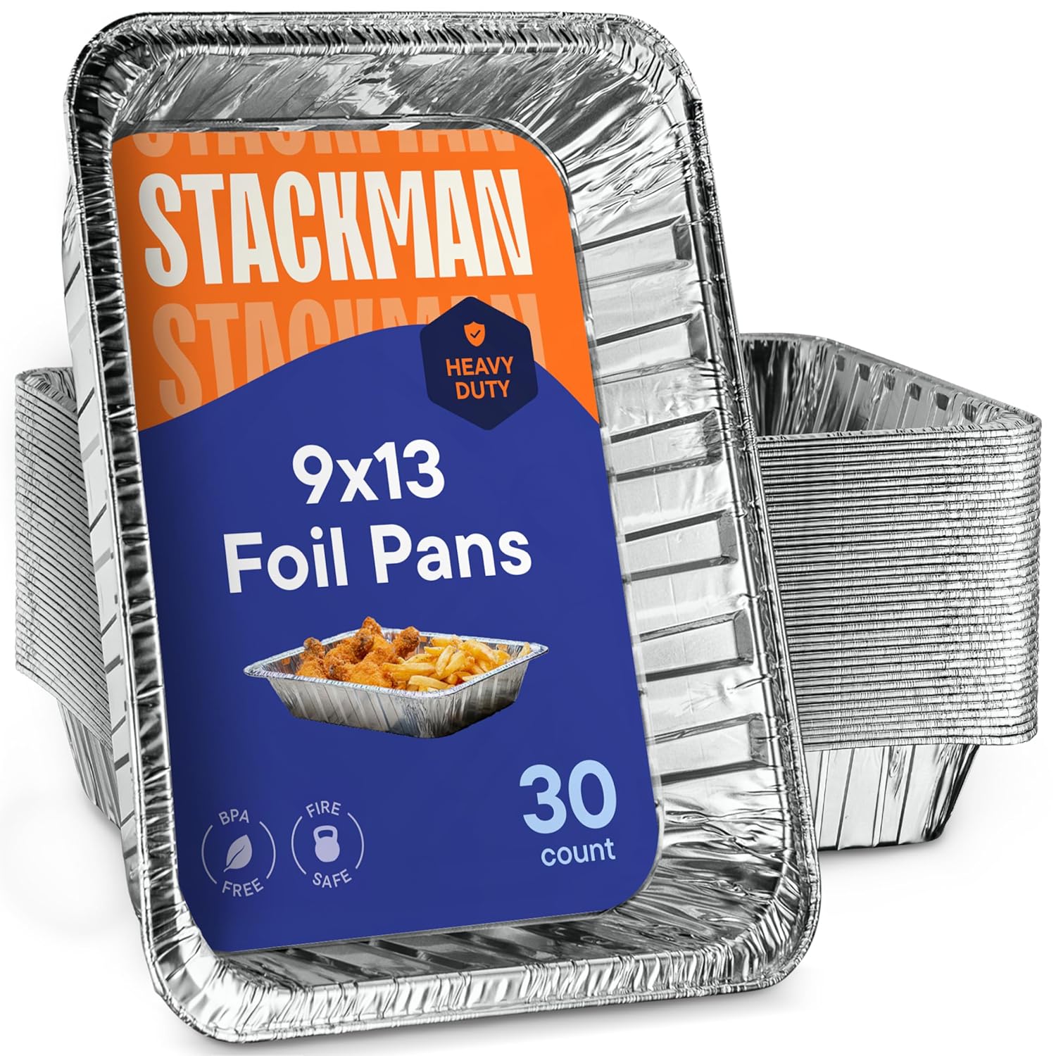 Aluminum Pans 9x13 Disposable Foil Pans [30-Pack] Heavy-Duty Baking ...