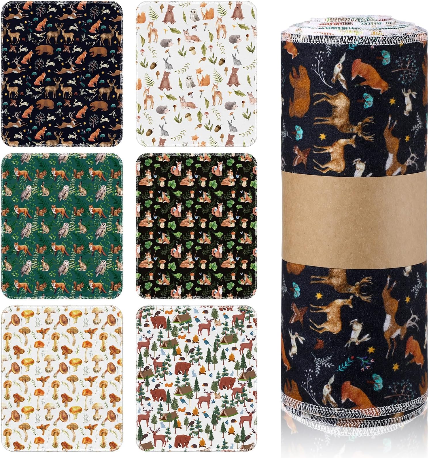 Amazon.com: Reusable Paper Towel Rolls 20 Pack,Washable Napkin Cloth ...