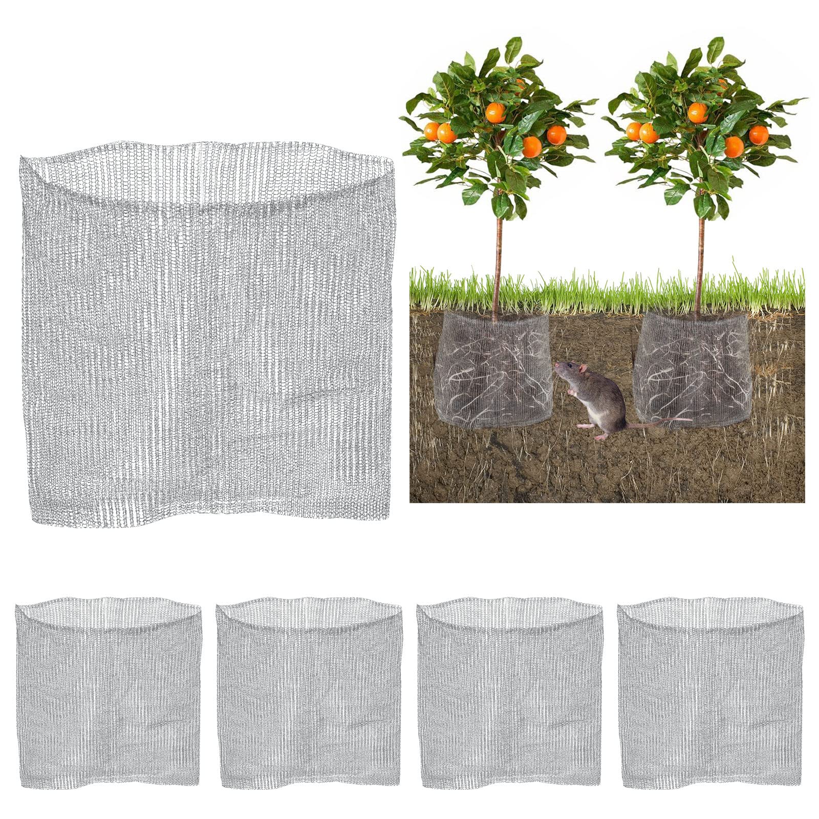 Snapklik.com : 6 Pack 5 Gallon Root Guard Gopher Proof Wire Basket Mole ...