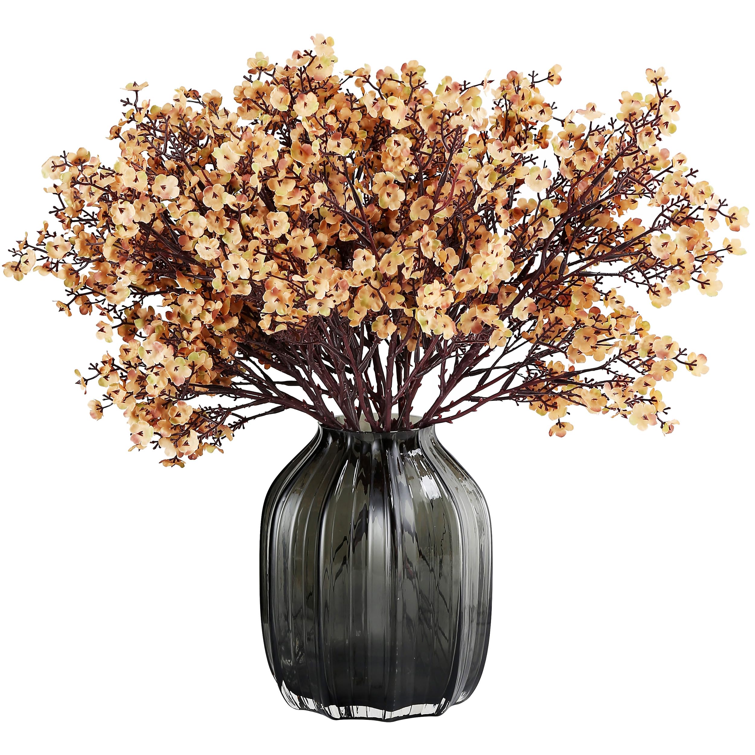 Amazon.com: Babys Breath Silk Artificial Flowers Bulk With Vase 10pcs ...